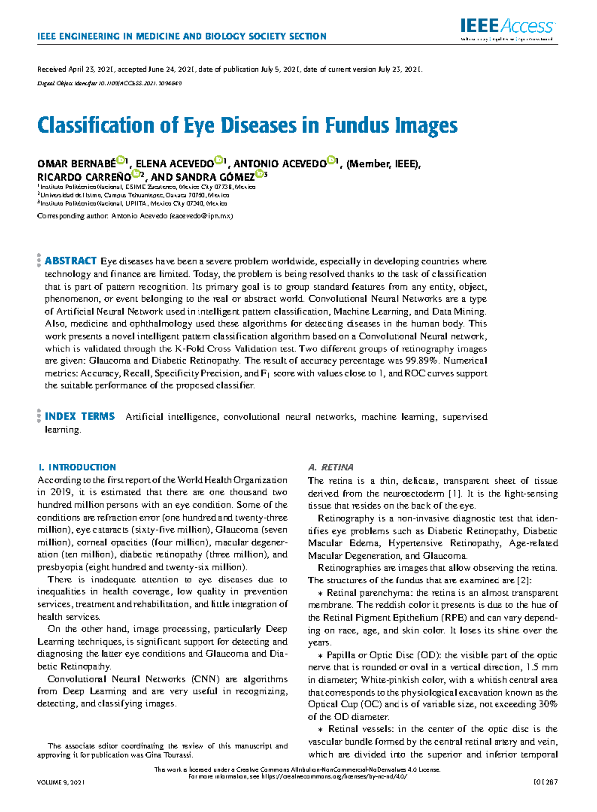 Classification of Eye Diseases in Fundus Images - IEEE ENGINEERING IN ...