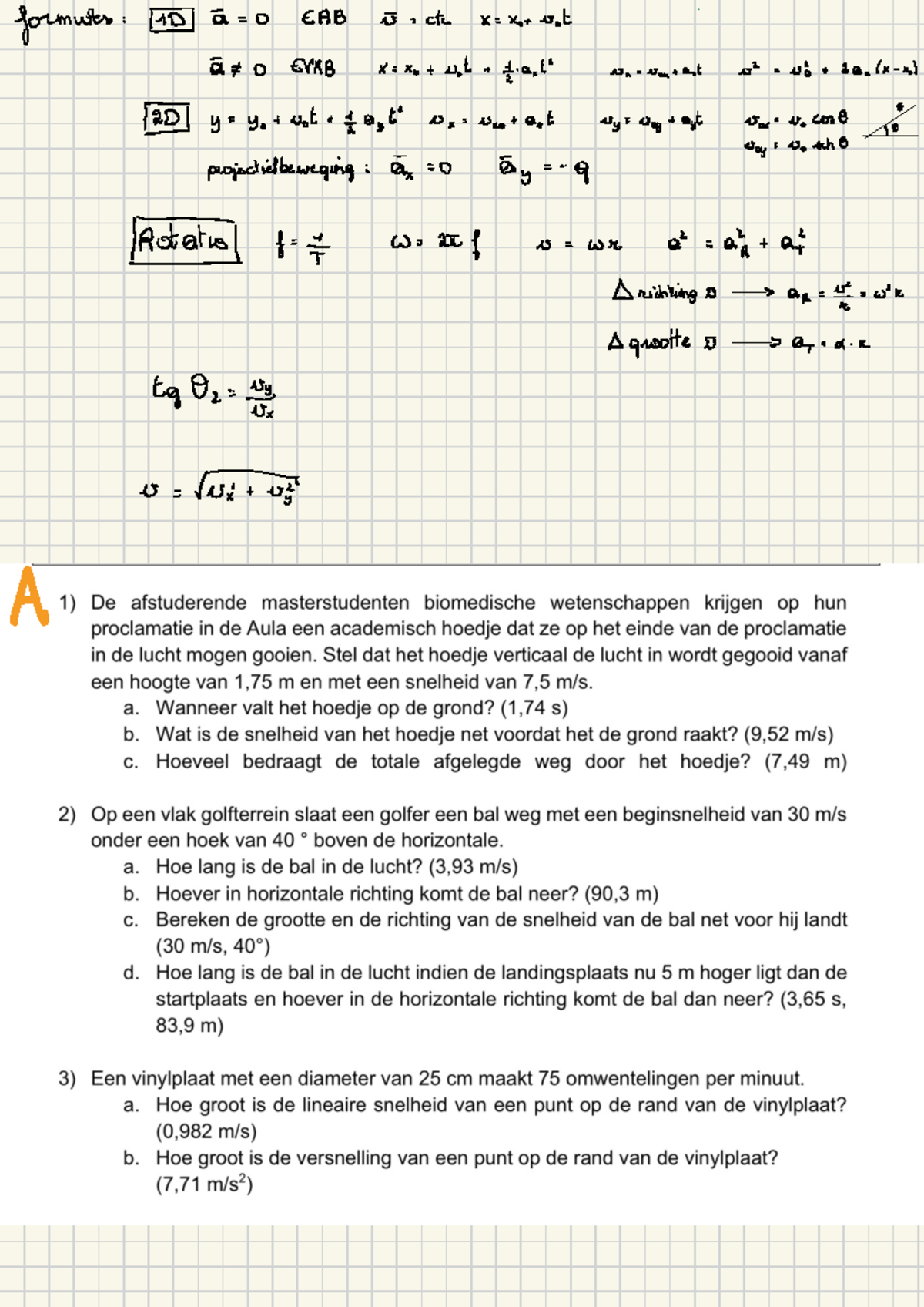 Oefeningensessie 1 - formules : Da = 0 CBB = ch X = Xxx Not - 0 EVRB X ...