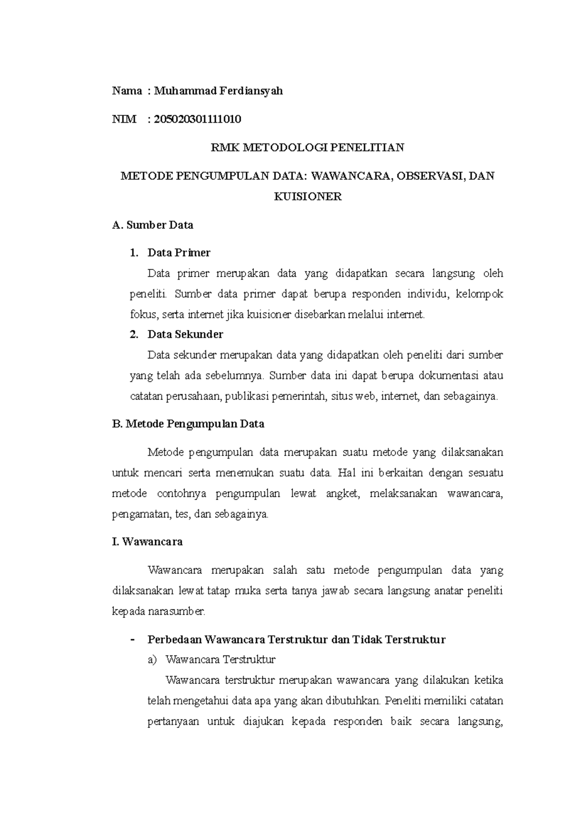 205020301111010 Muhammad Ferdiansyah Tugas 6 - Nama : Muhammad ...