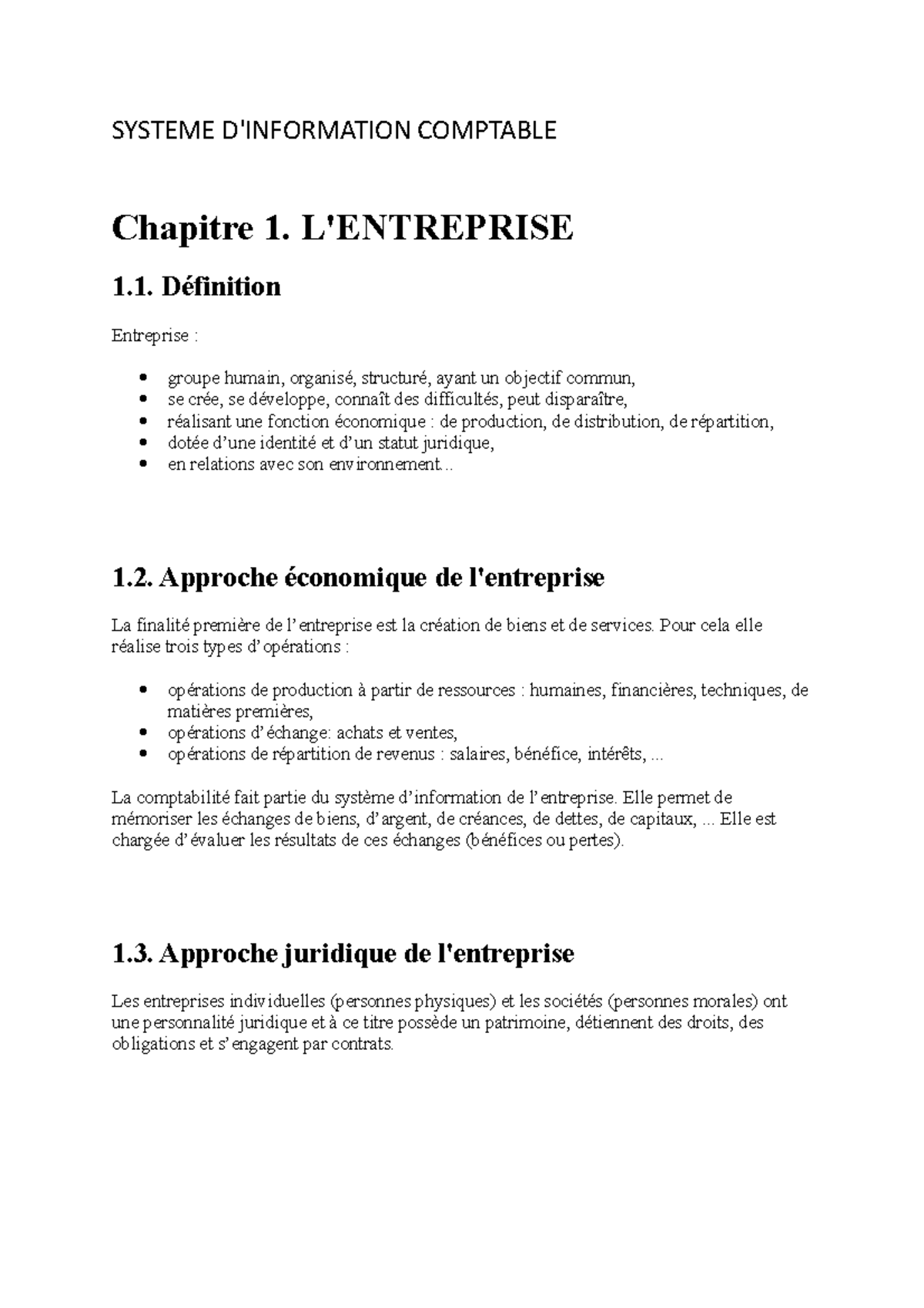 Systeme D' Information Comptable - SYSTEME D'INFORMATION COMPTABLE ...
