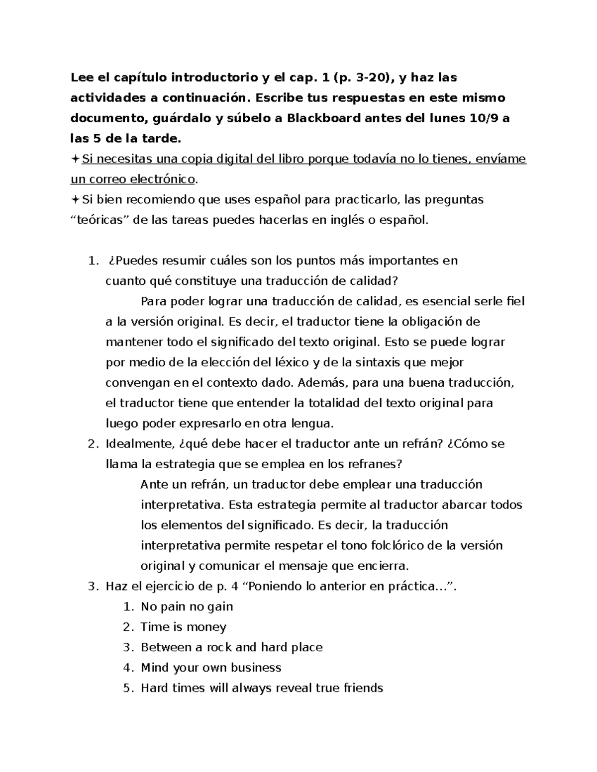 Tarea 1 - Prof. Julia Issac Homework #1 - Lee el capítulo introductorio ...