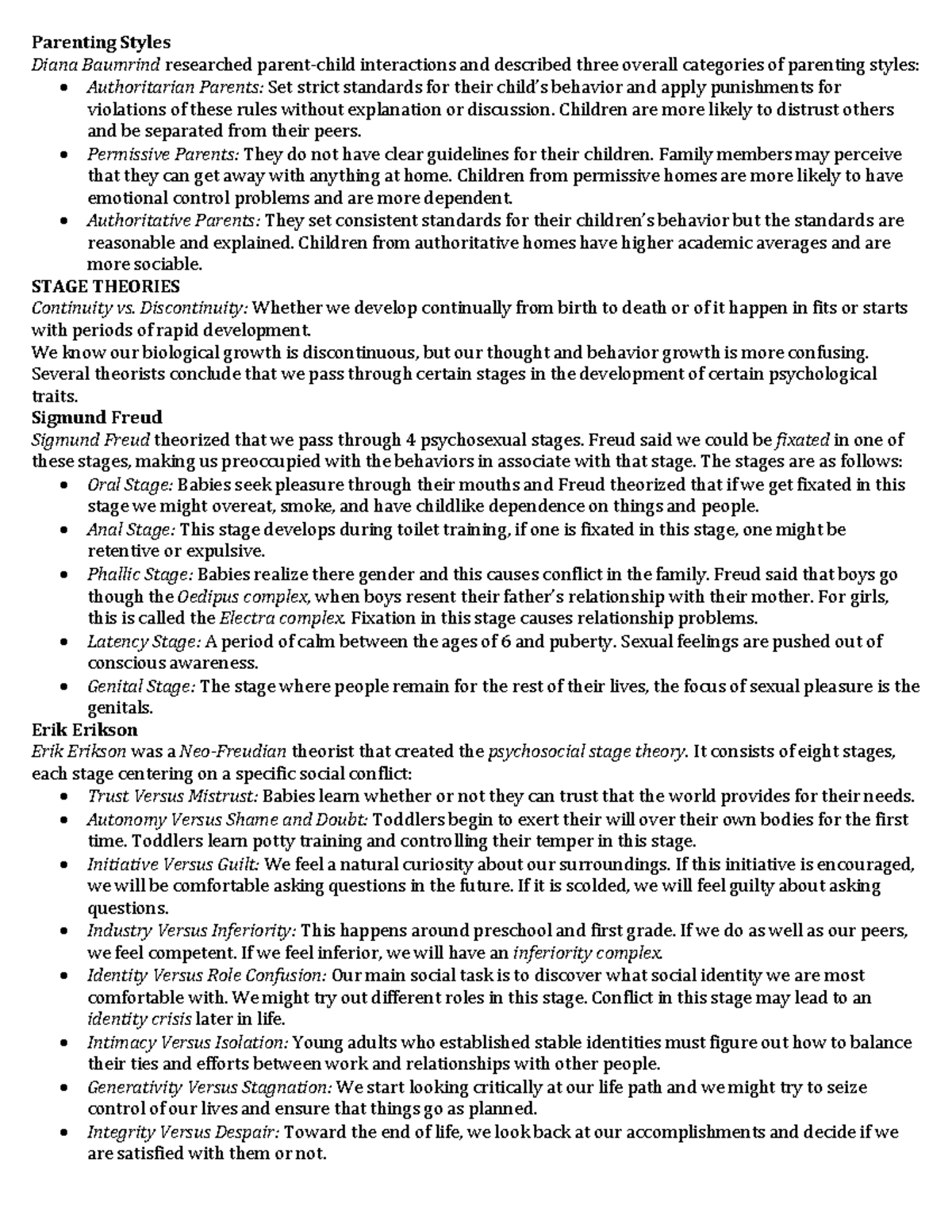 AP Psychology 23-23 - Parenting Styles Diana Baumrind researched parent ...