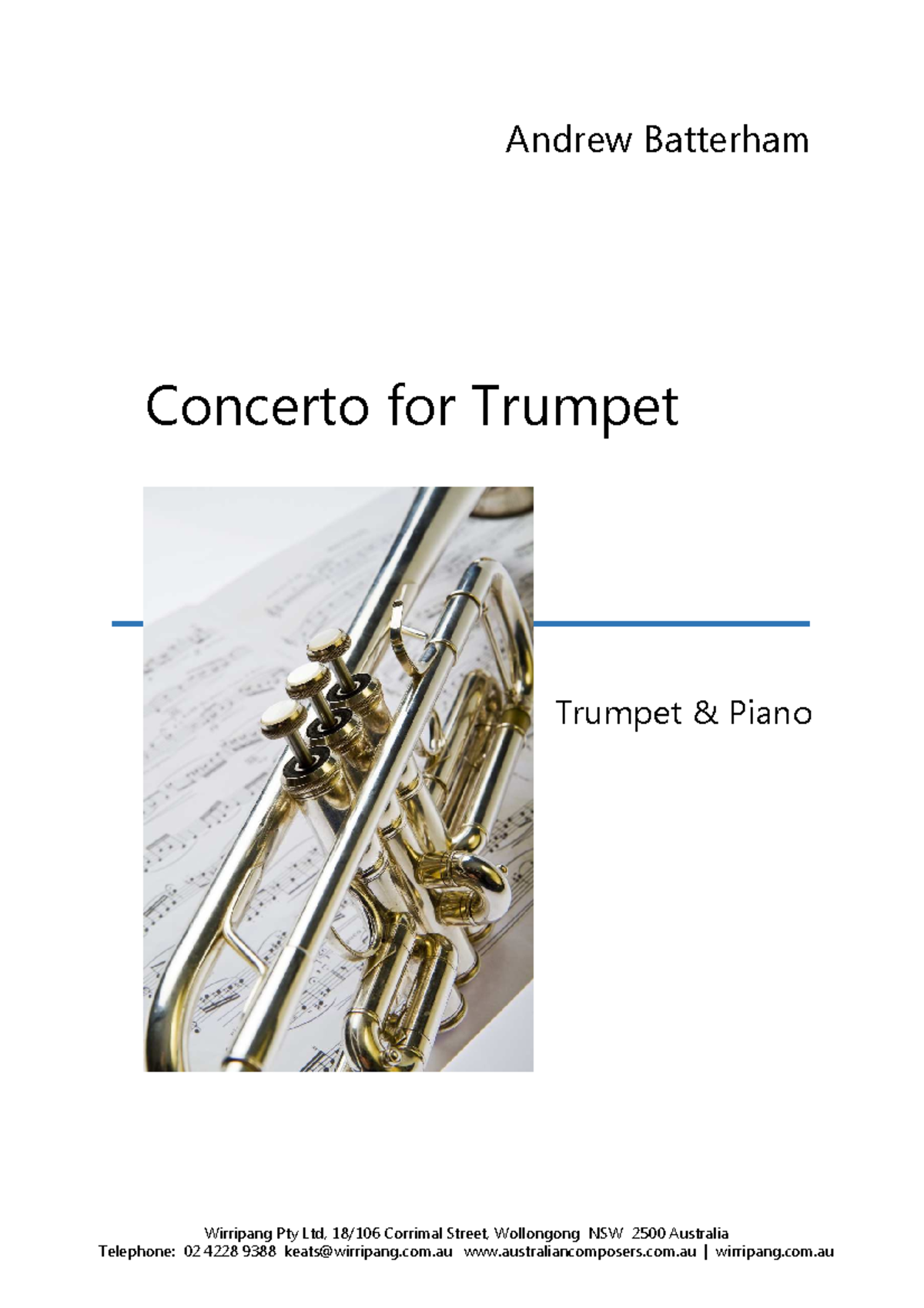 Concertofor Trumpet Batterham - Andrew Batterham Concerto for Trumpet ...