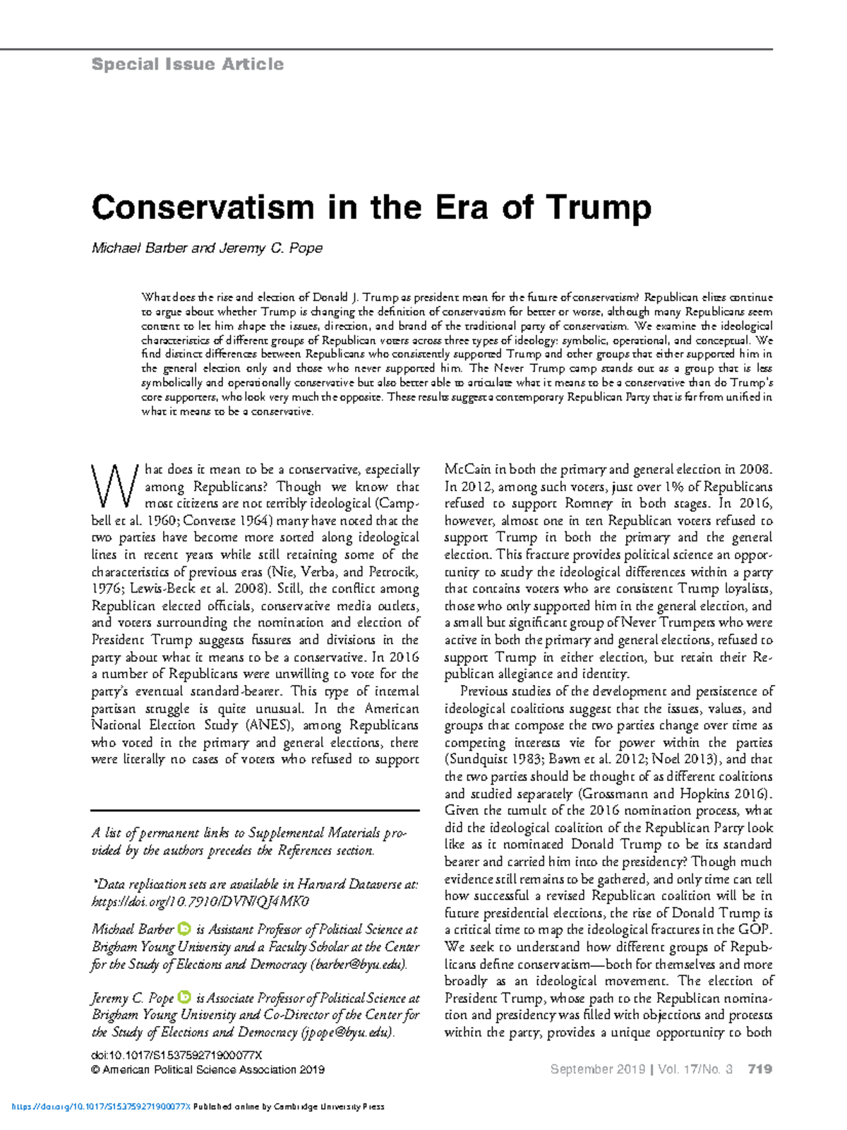 Conservatism in the era of trump - Conservatism in the Era of Trump ...