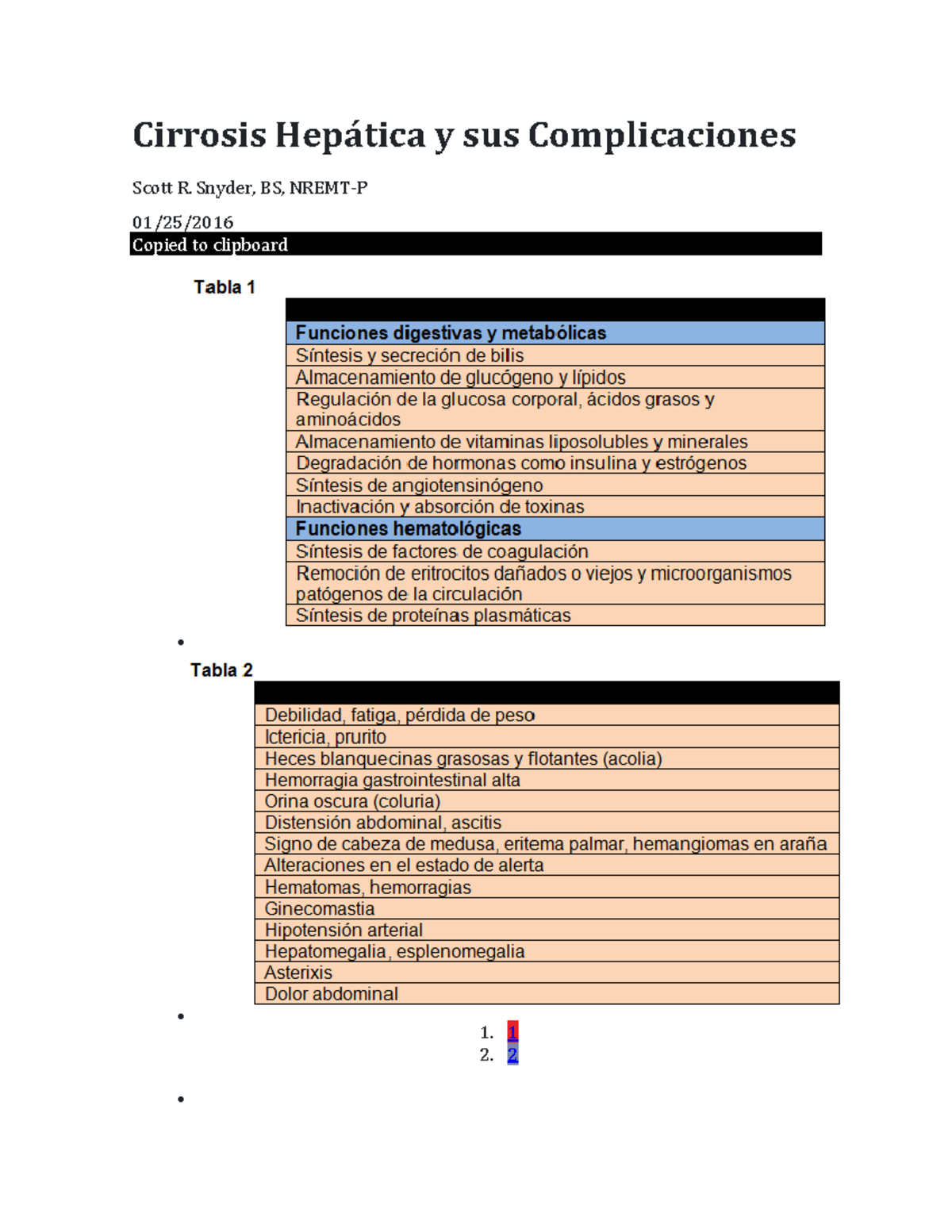 Complicaciones DE Cirrosis - Cirrosis Hepática y sus Complicaciones Scott R. Snyder, BS, NREMT-P ...