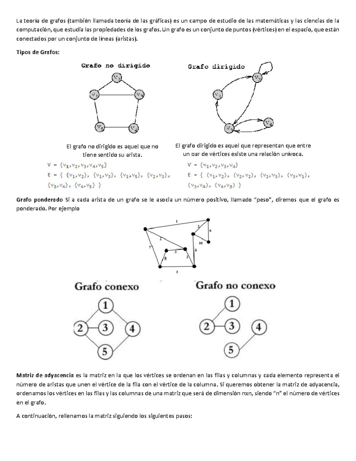 Tipos de Grafos - apoyo para una mejor comprensión de los objetivos ...
