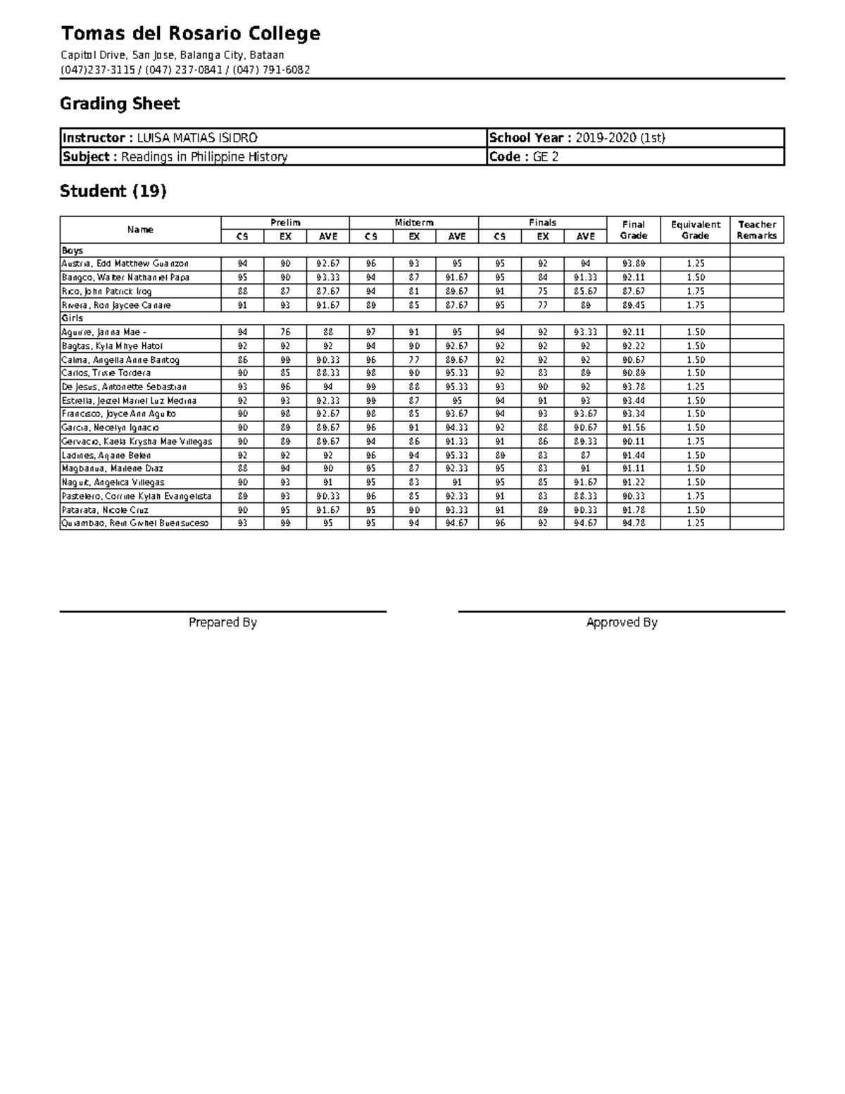 GE 2 BSBA OM 1 - ge2 - Tomas del Rosario College Capitol Drive, San ...