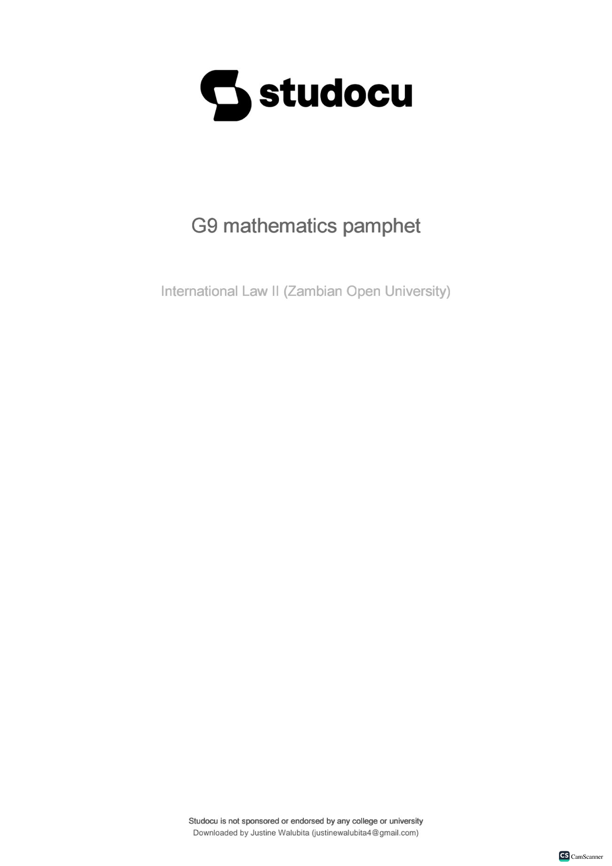 G9-mathematics-pamphet - discrete maths - Studocu