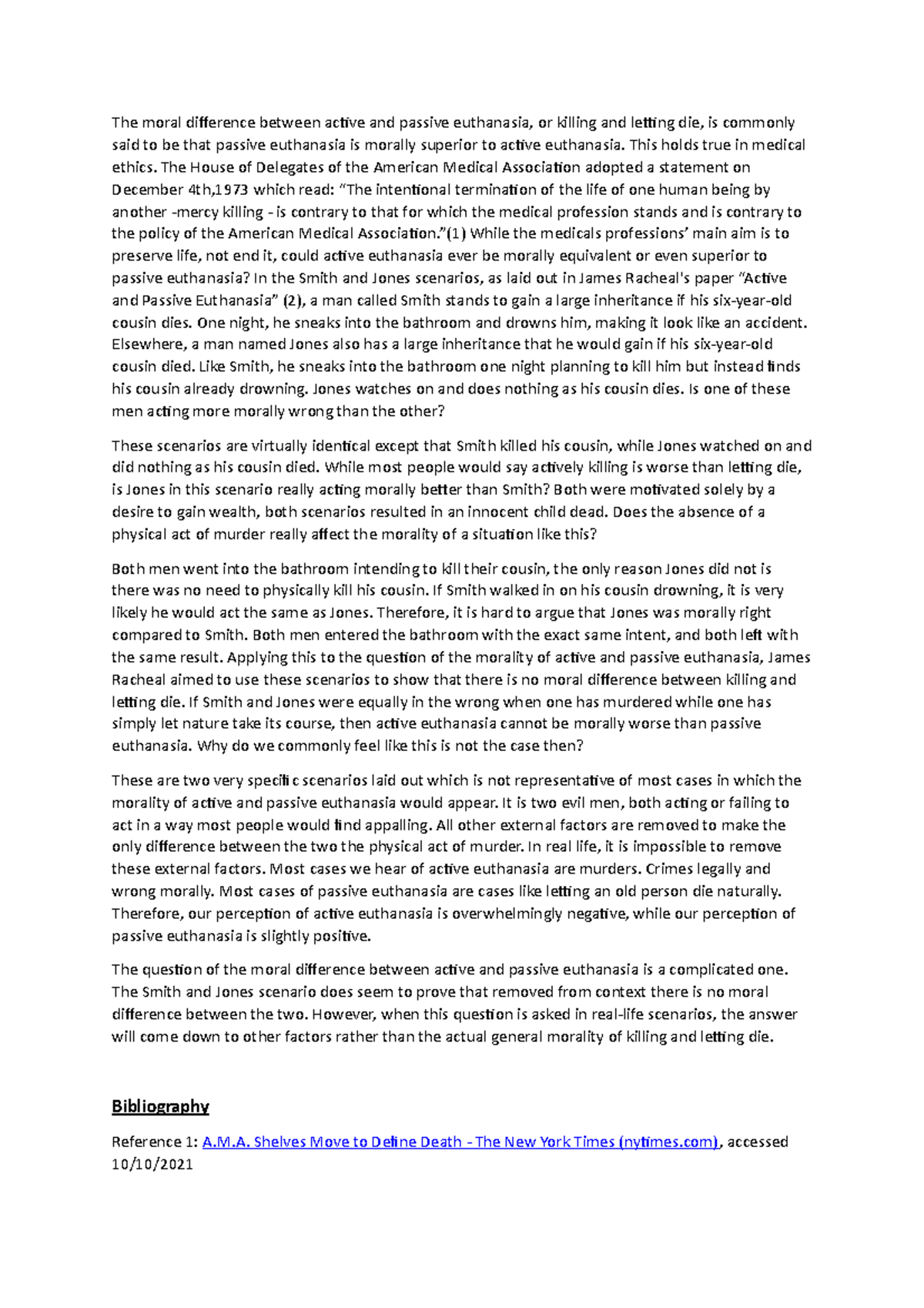 Philospy Esssay 1 - PHIU911 - Stirling - Studocu