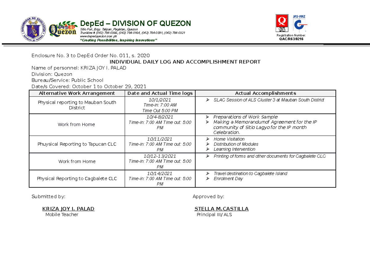 Idlar- Template - TEACHER'S GUIDE - QUALITY ASSURED COMPANY ISO 9001 ...