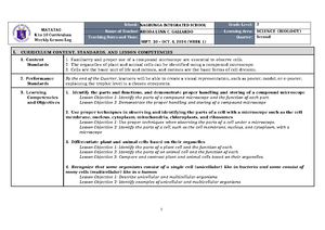 DLL Matatag Science 7 Q1 W8 - MATATAG K to 10 Curriculum Weekly Lesson Log School: NAGBUNGA ...