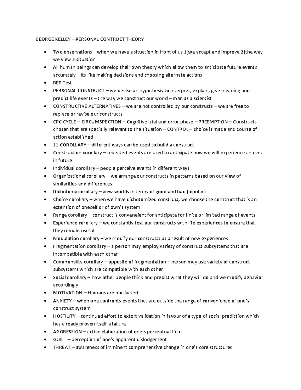 George Kelly - Personal Construct Theory - GEORGE KELLEY – PERSONAL ...