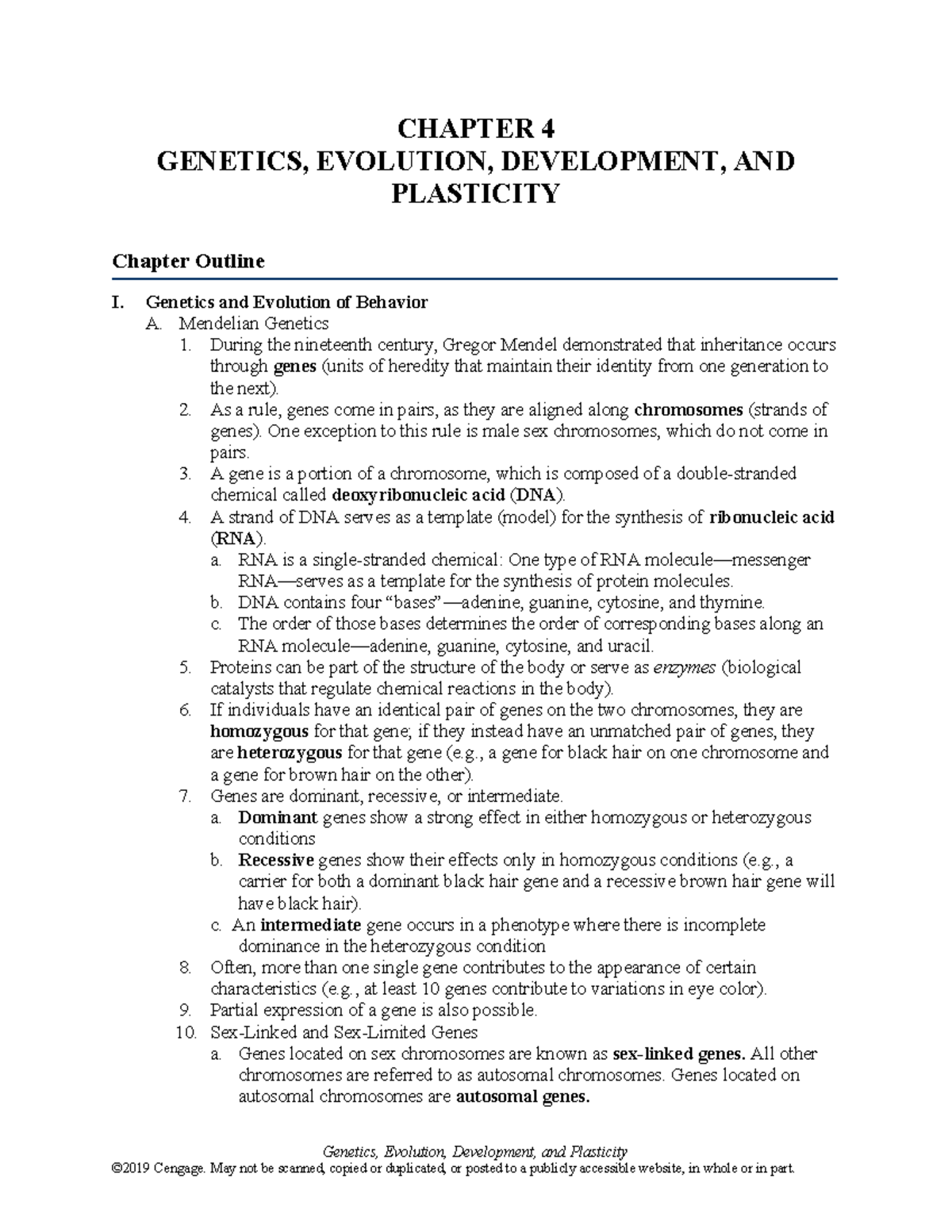 Chapter 4 outline- with videos - CHAPTER 4 GENETICS, EVOLUTION ...
