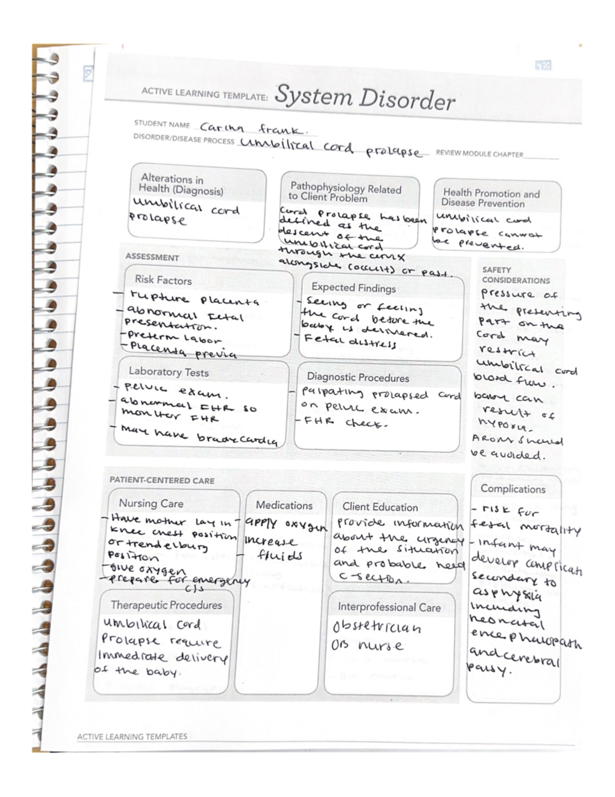 Week 11 system disorder 1 - vn 200 - Studocu