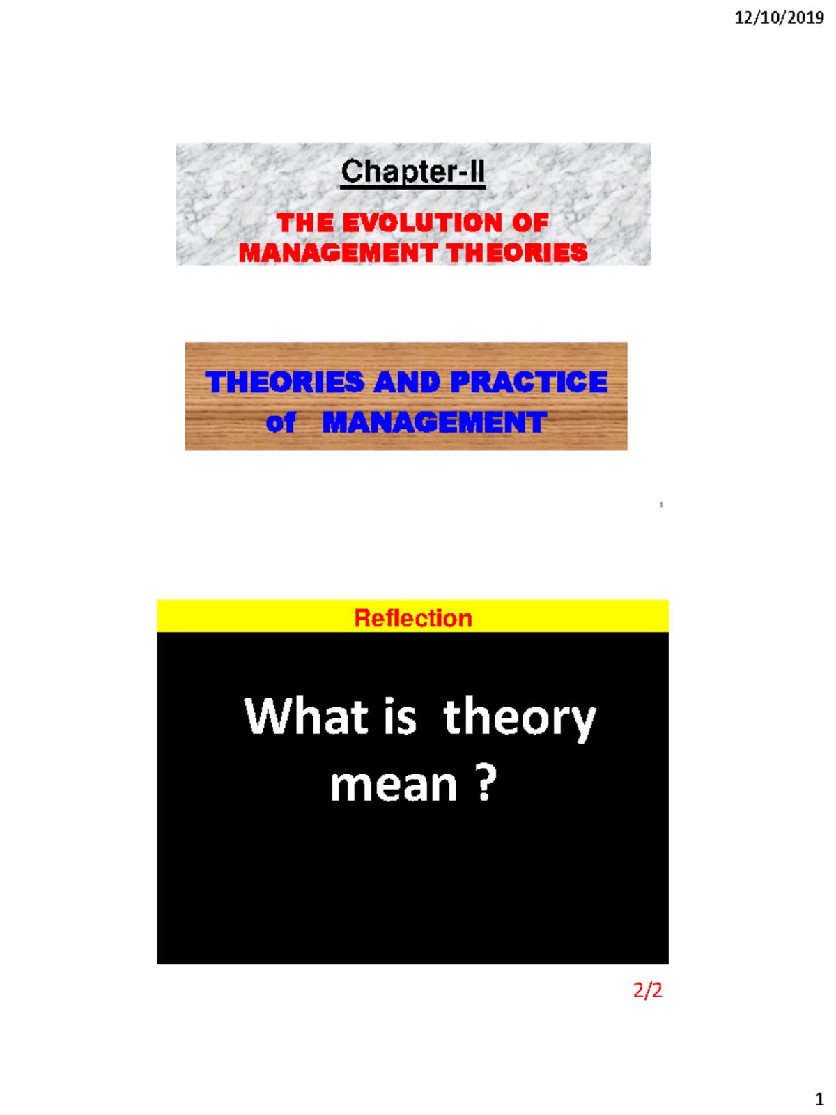 THE EVOLUTION OF MANAGEMENT THEORIES - Warning: TT: undefined function: 32 Warning: TT ...