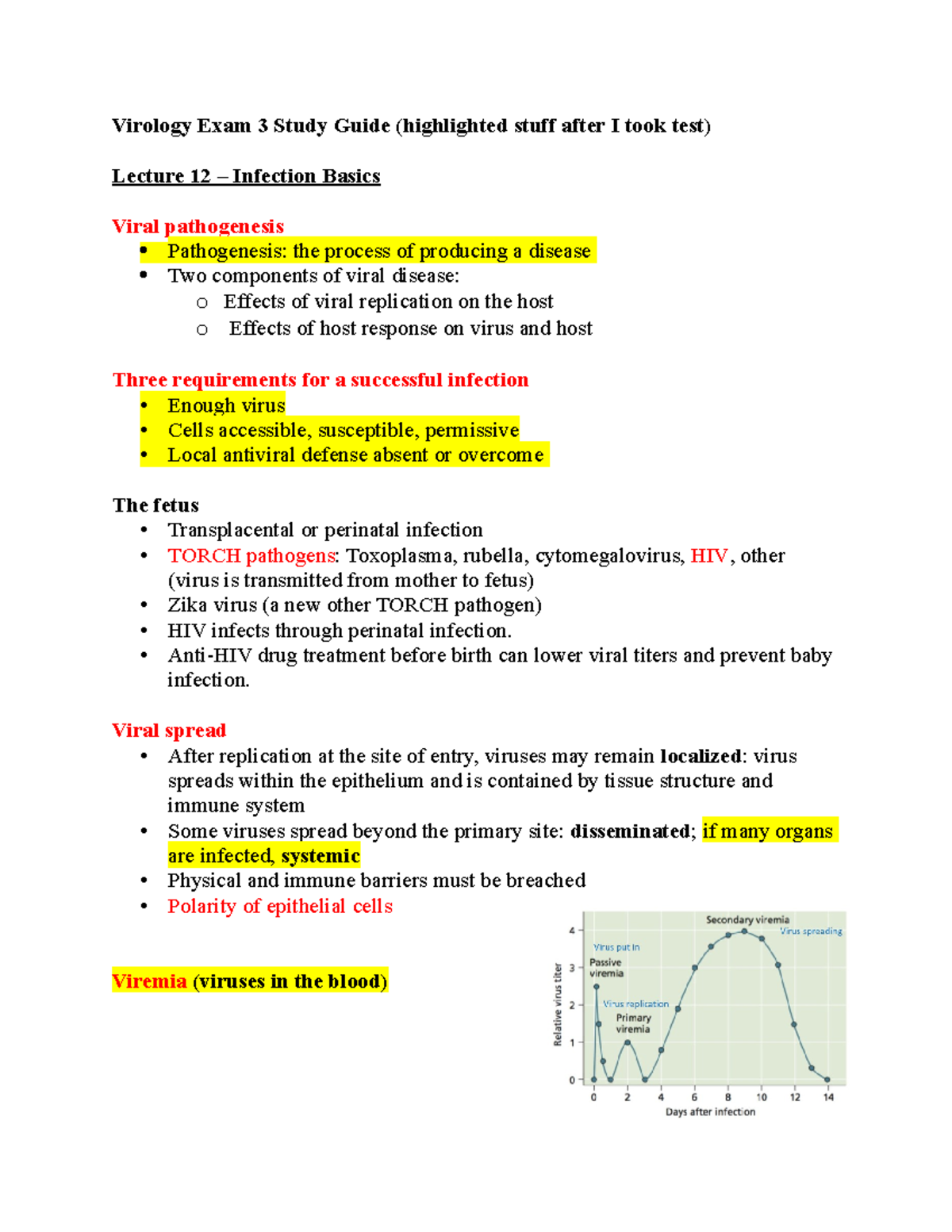 Virology Exam 3 Study Guide - Virology Exam 3 Study Guide (highlighted ...