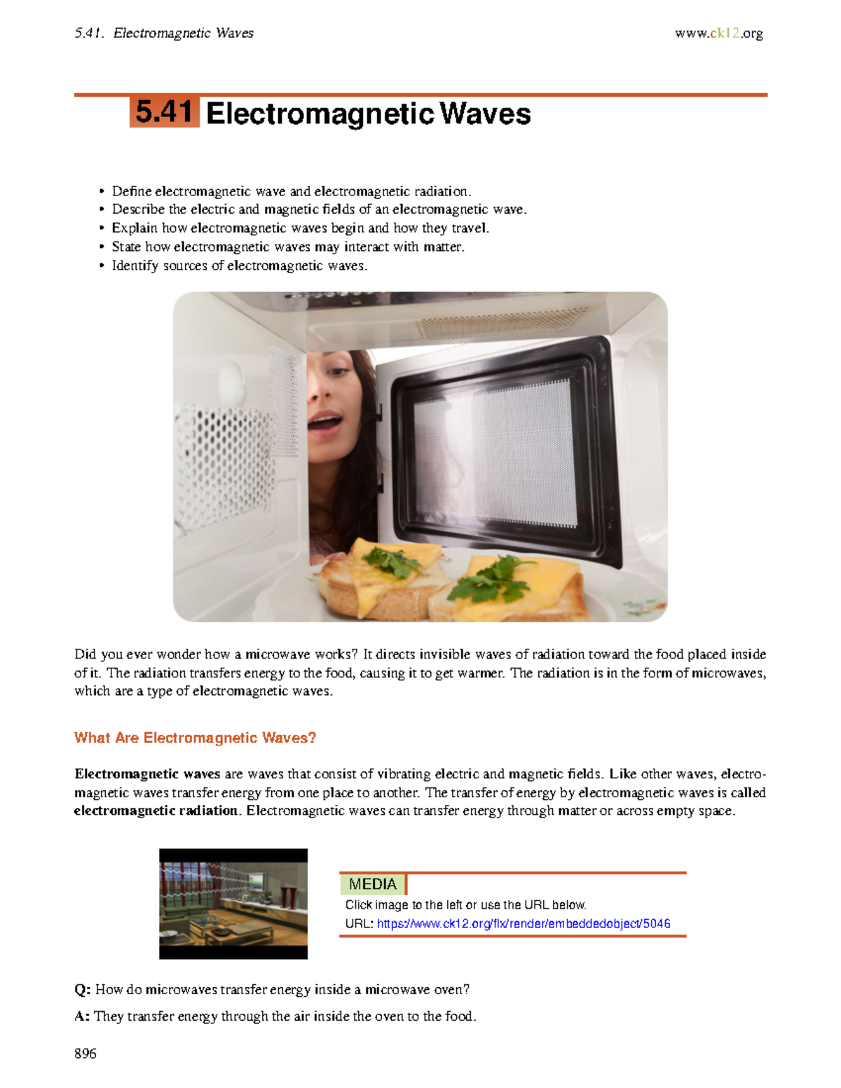 Week 016-017 Course Module-Light - Electromagnetic Waves ck12 5 ...