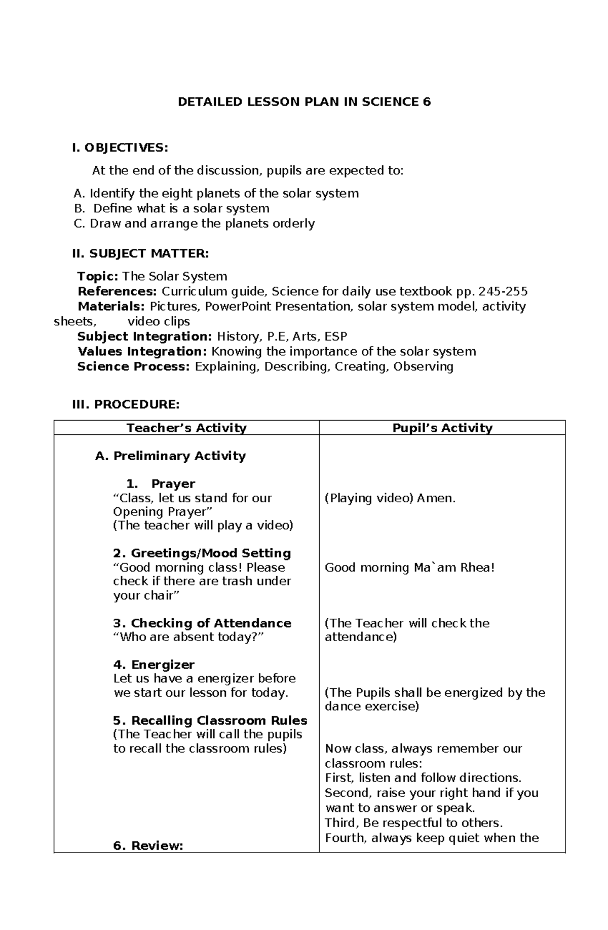 Final demo(dlp science 6) - DETAILED LESSON PLAN IN SCIENCE 6 I ...