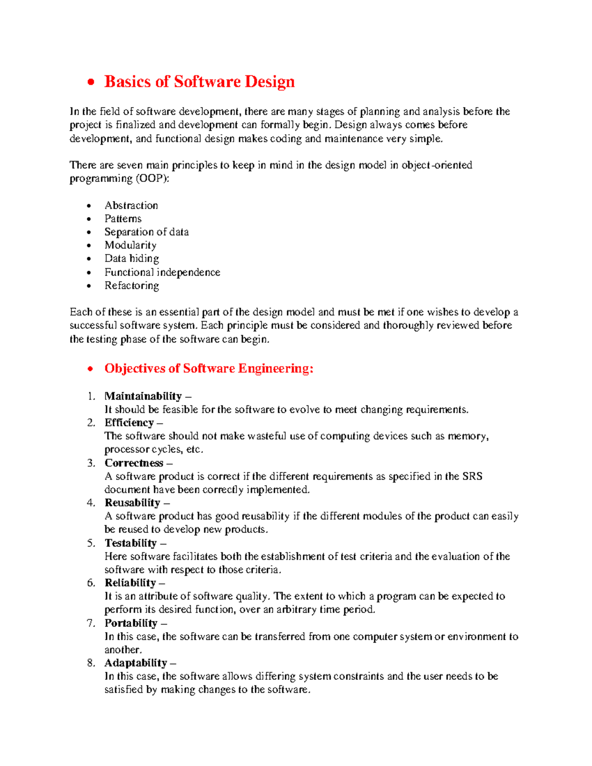 Sepm 3 unit - sepm unit 3 notes - Basics of Software Design In the ...