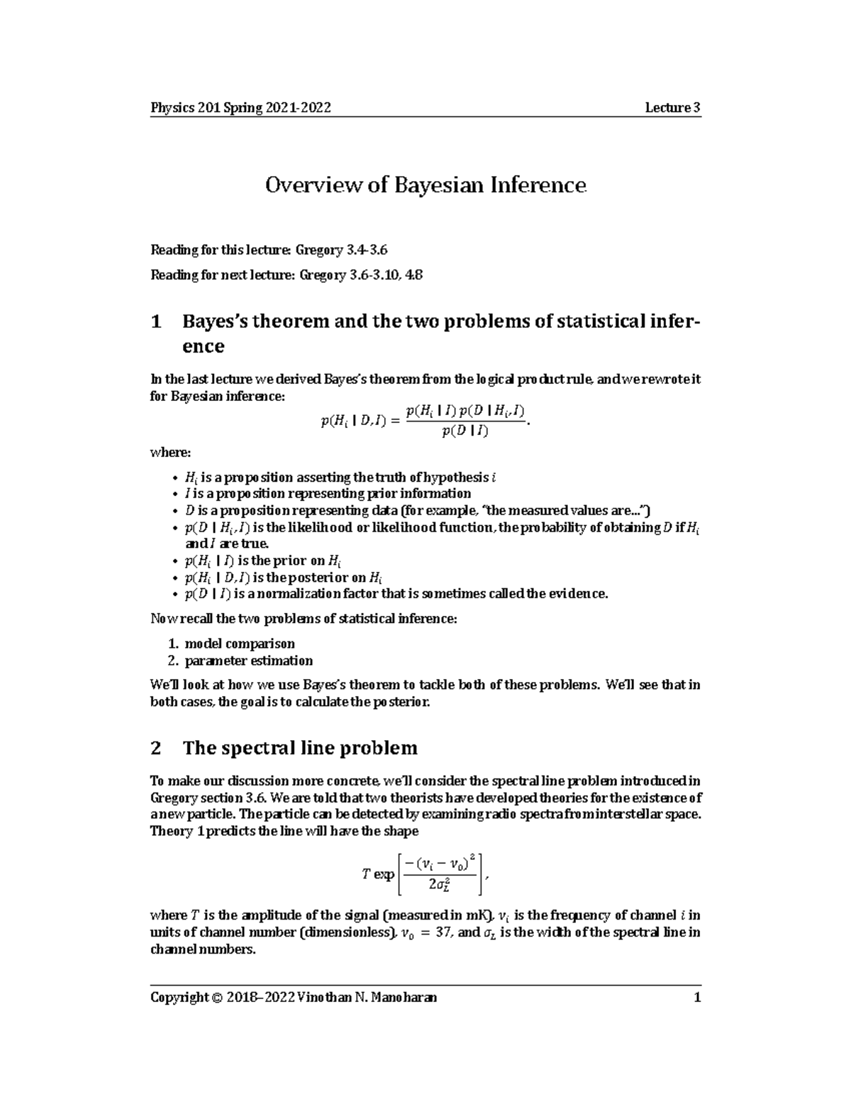 2022-01-31 - Lecture 3 - Notes - Overview of Bayesian Inference Reading ...