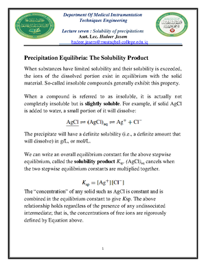 Solubility - Solubility: Solubility is the amount of a solute that ...