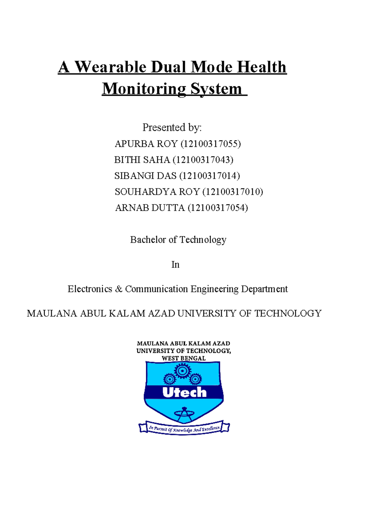 A Wearable Health Monitoring System - A Wearable Dual Mode Health ...