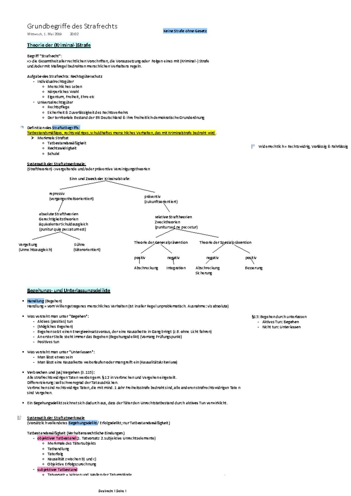 Grundbegriffe des Strafrechts - Warning: TT: undefined function: 32 Warning: TT: undefined ...