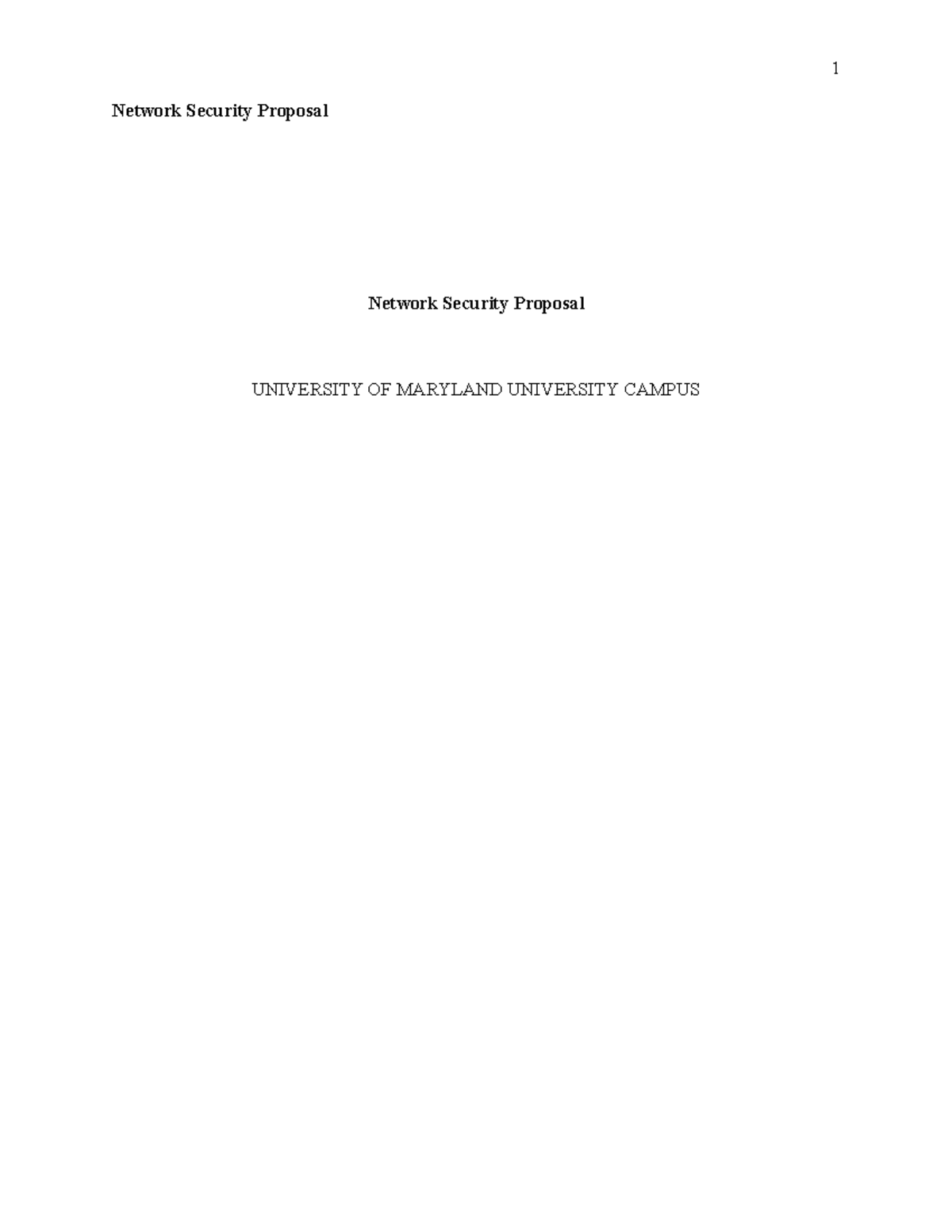 CMIT 320 Network security proposal Part 1 - Network Security Proposal ...