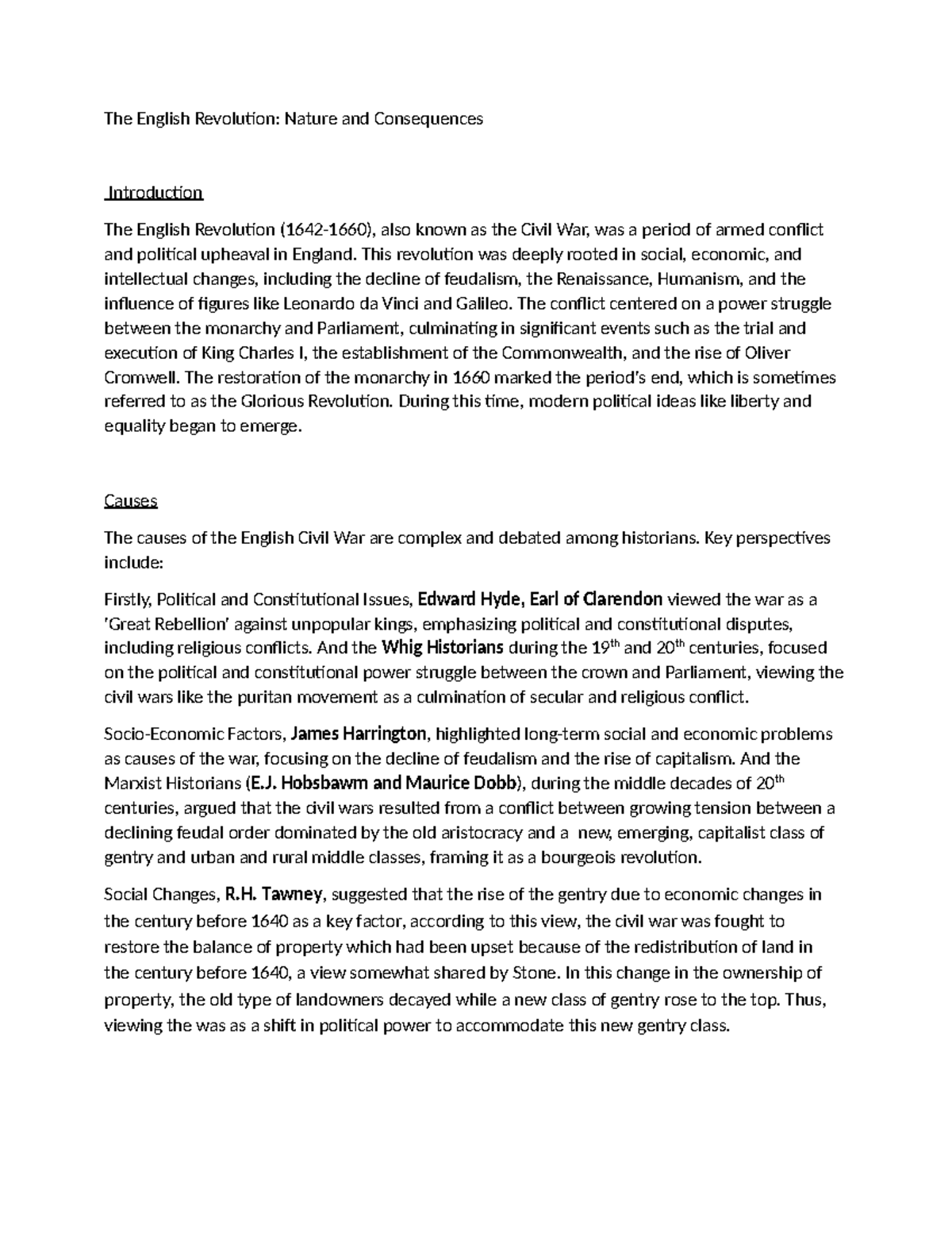 The English Revolution - This revolution was deeply rooted in social ...