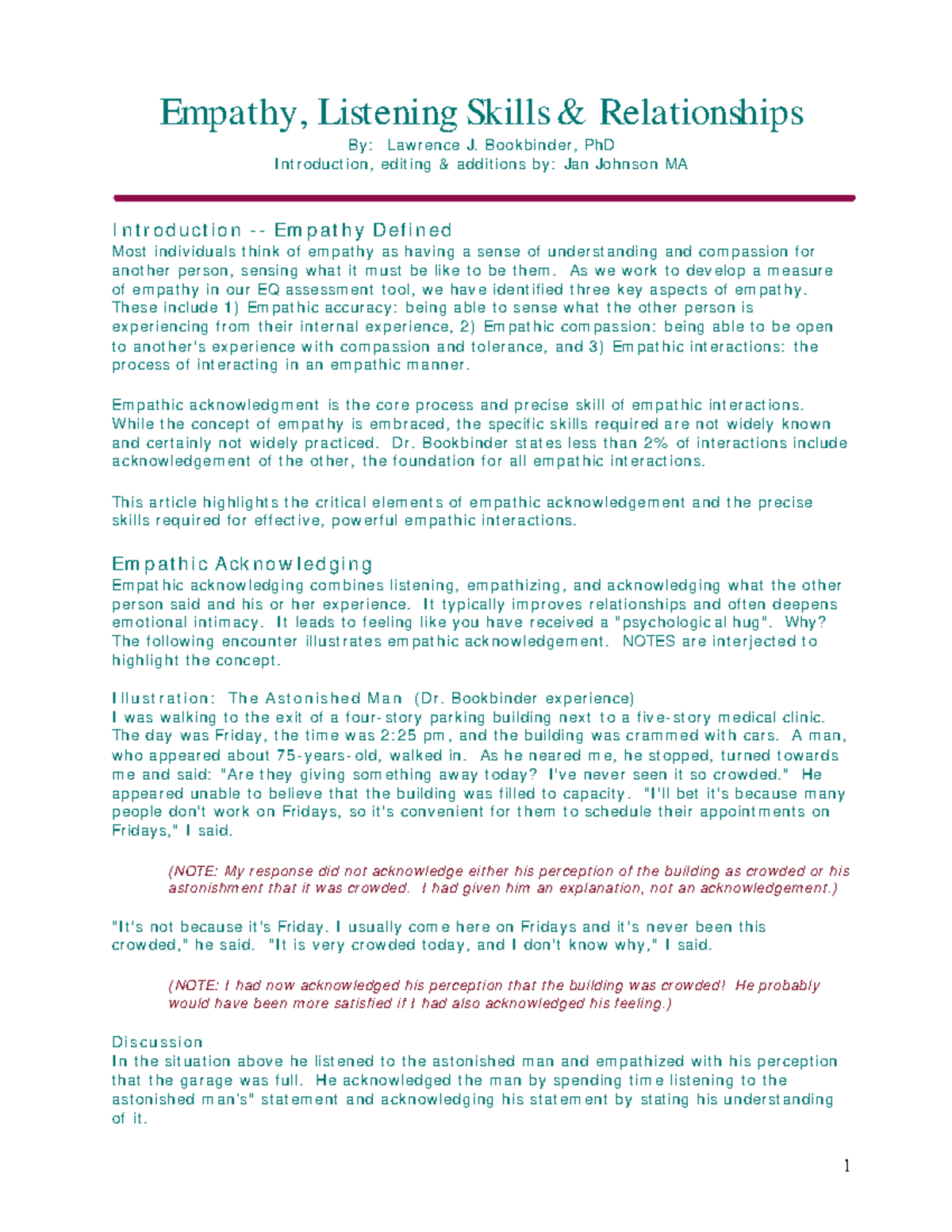 Empathy and Listening - ljopljoljkp - Empathy, Listening Skills ...