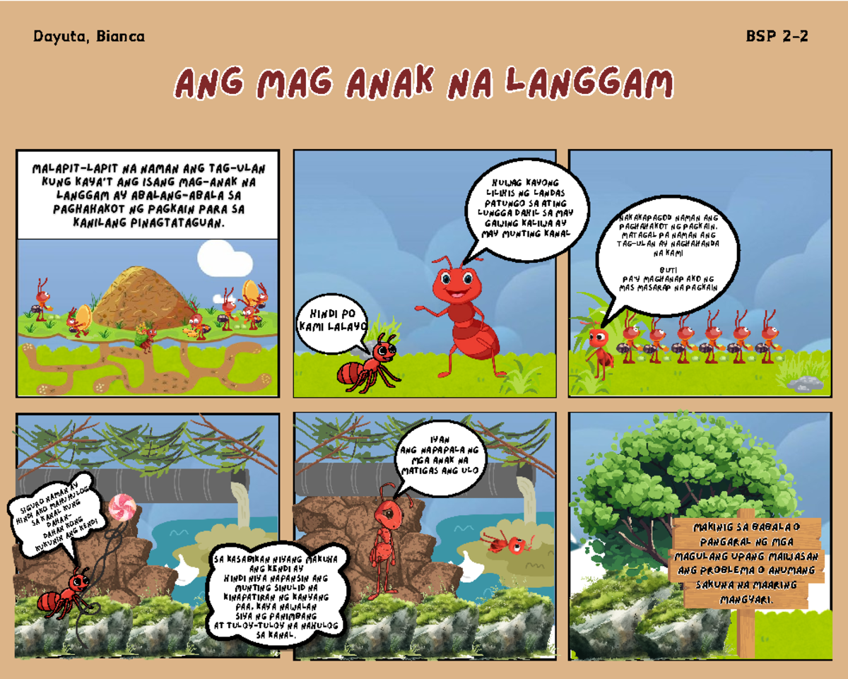 Pabula (comics strips) - Makinig sa babala o pangaral ng mga magulang ...