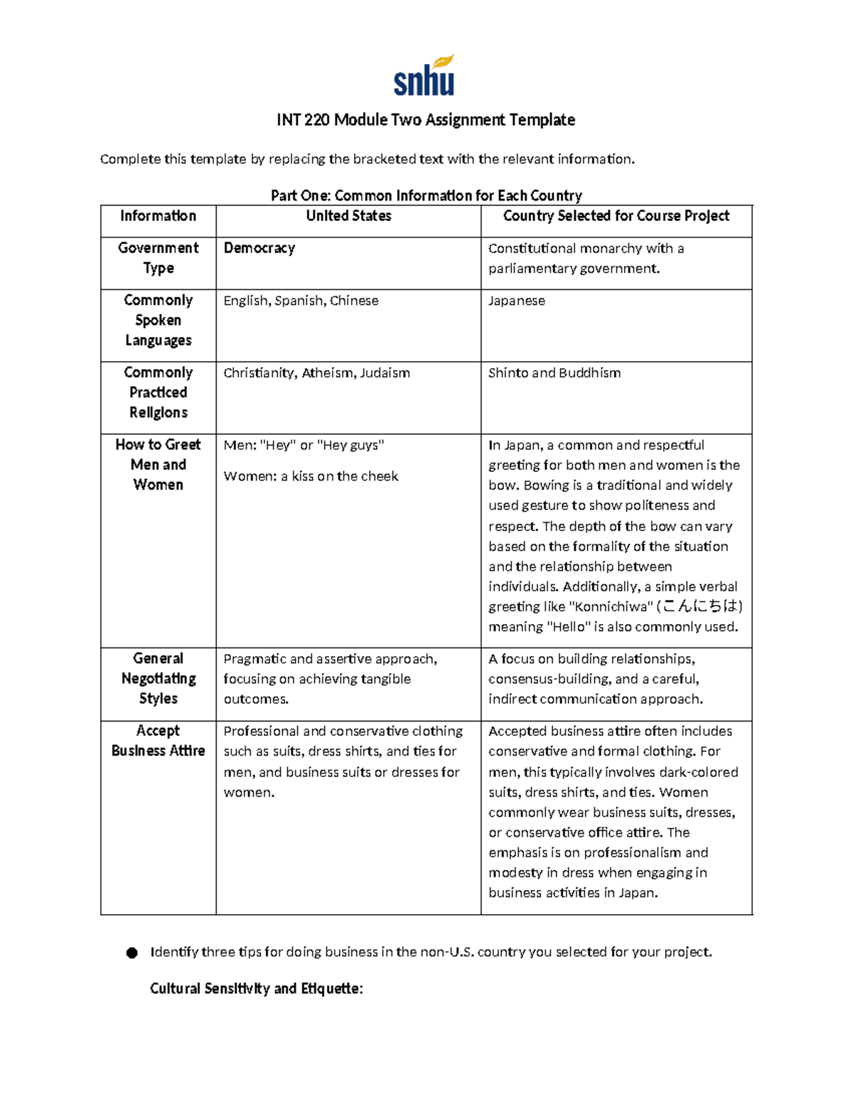 Int 220 Module Two Assignment Template Int 220 Module Two Assignment Template Complete This