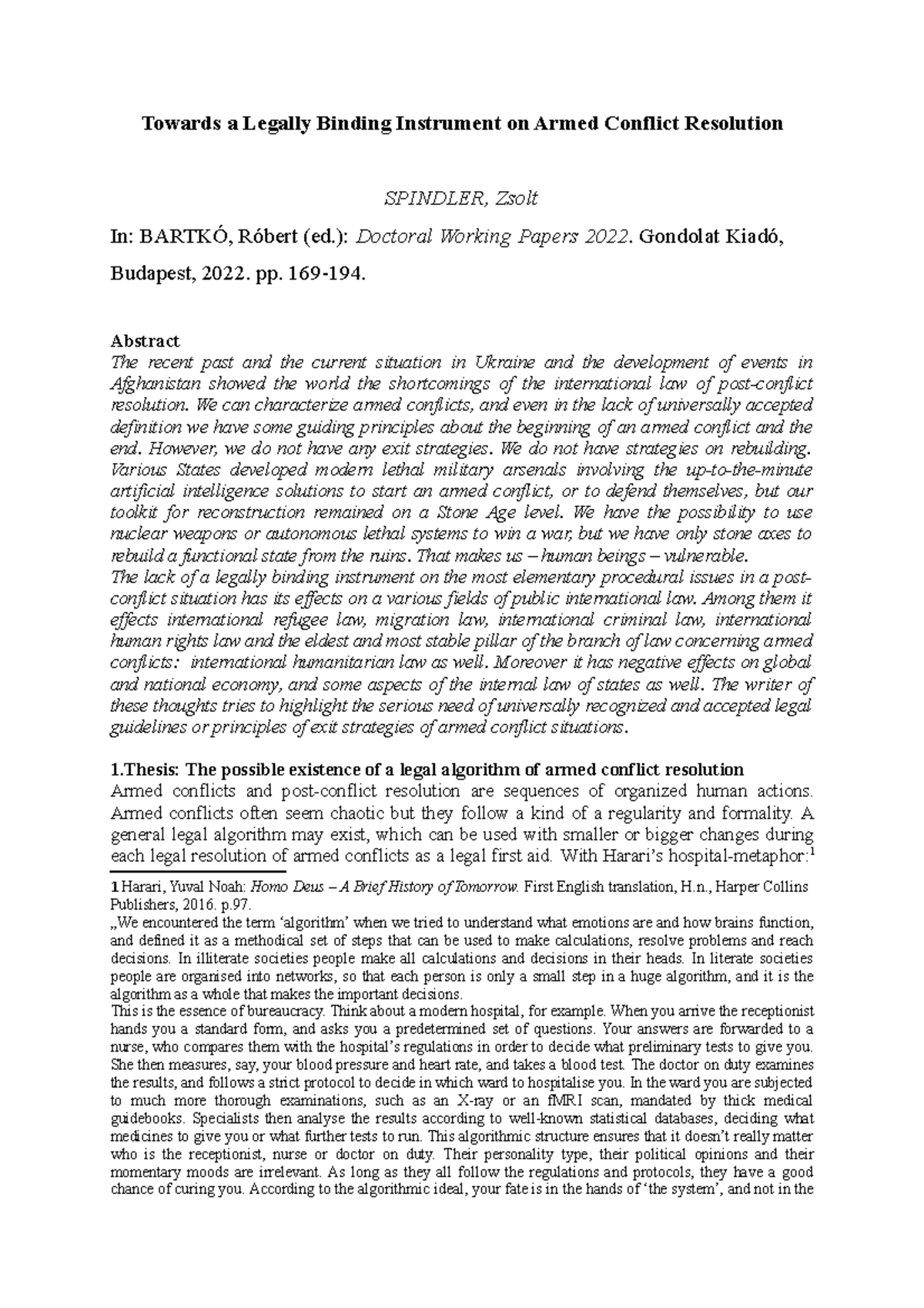 Towards a Legally Binding Instrument - ): Doctoral Working Papers 2022 ...