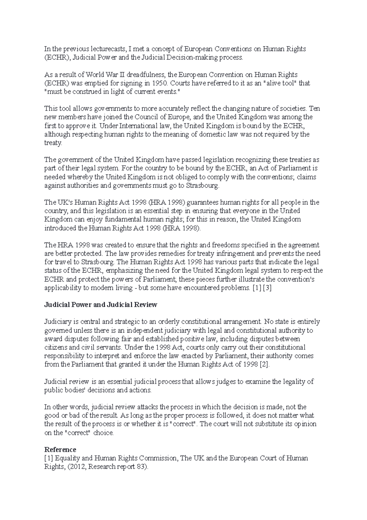 Journal 3vegleges - European Conventions on Human Rights (ECHR ...