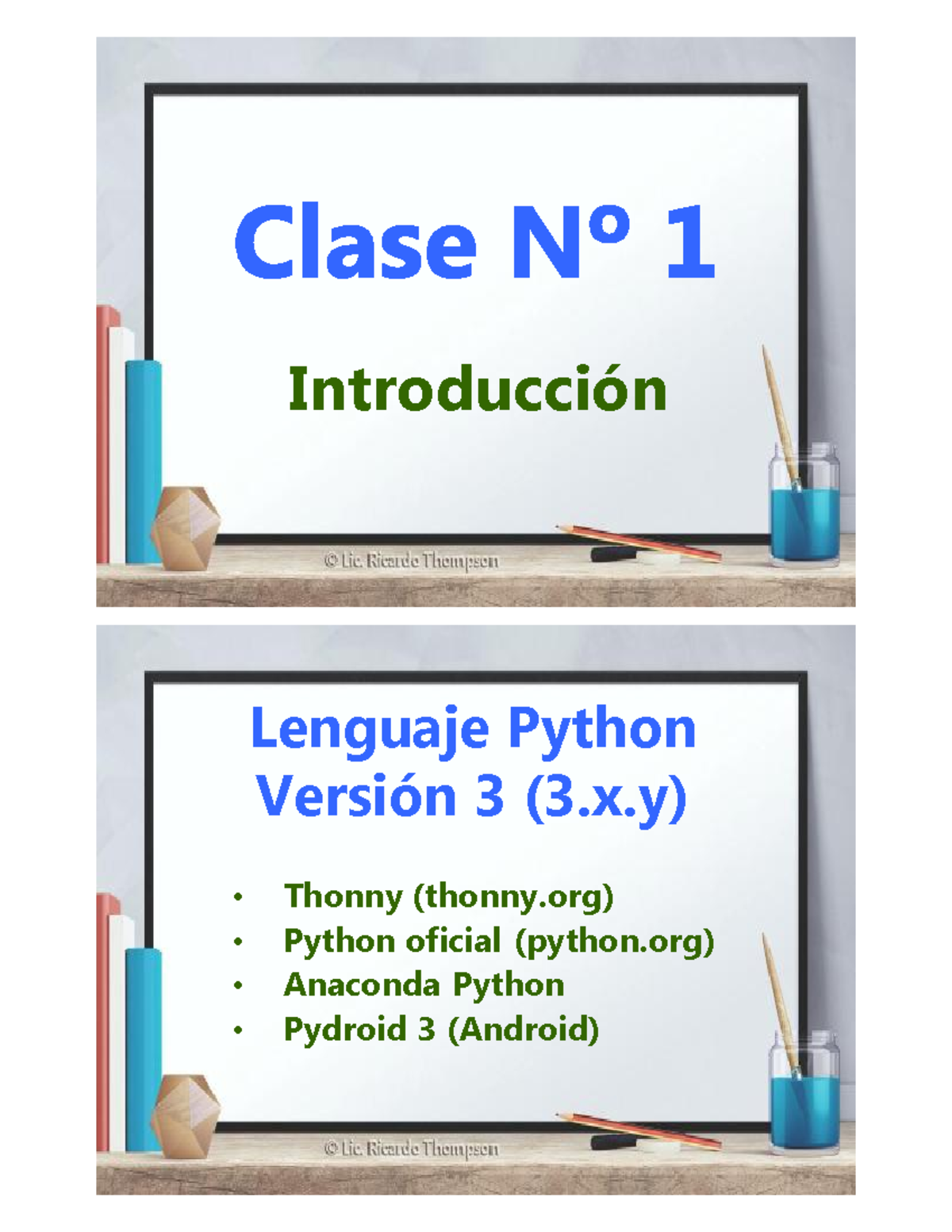P1 Clase 01 Introduccion - Introducción Lenguaje Python Versión 3 (3.x ...