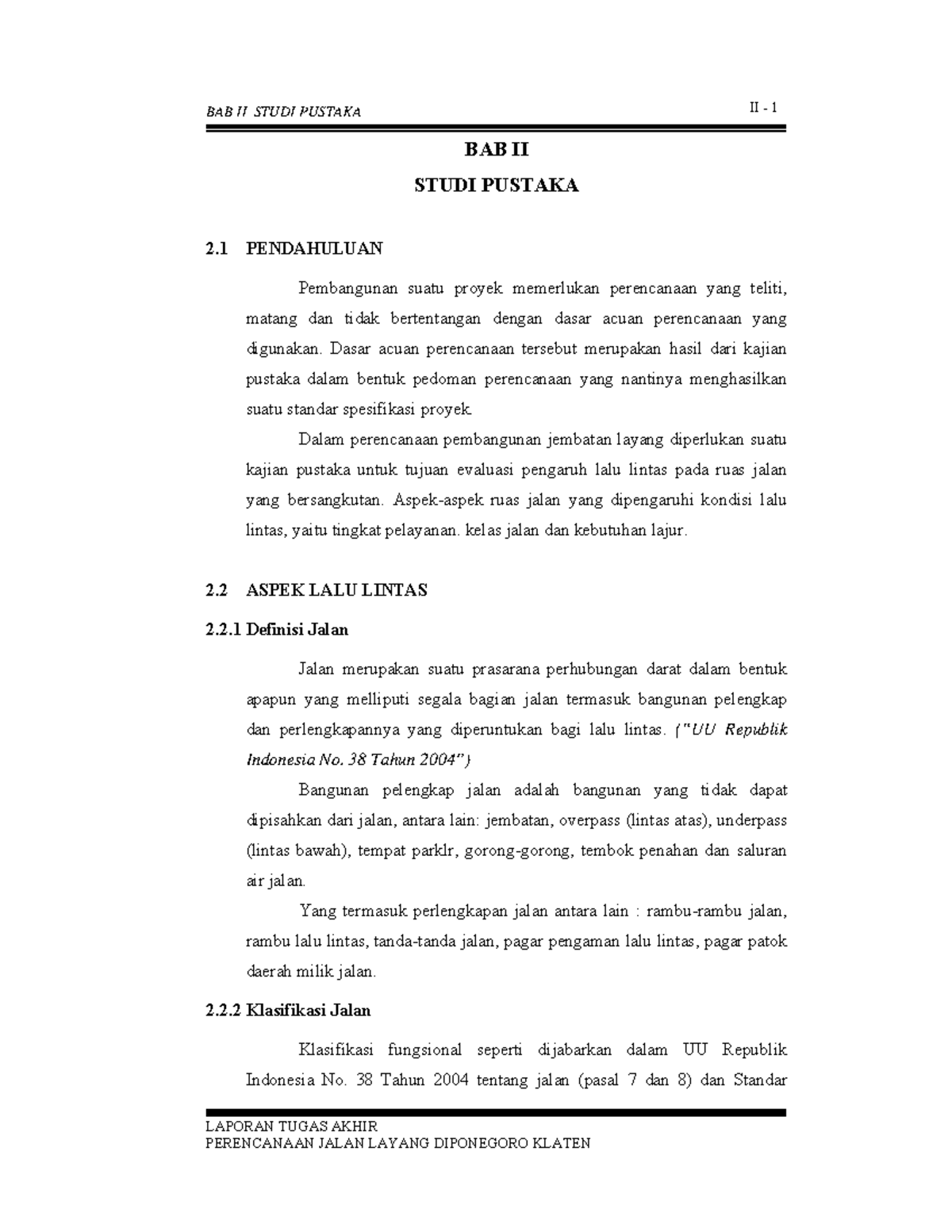 1948 Chapter II - GOOD - BAB II STUDI PUSTAKA LAPORAN TUGAS AKHIR BAB ...
