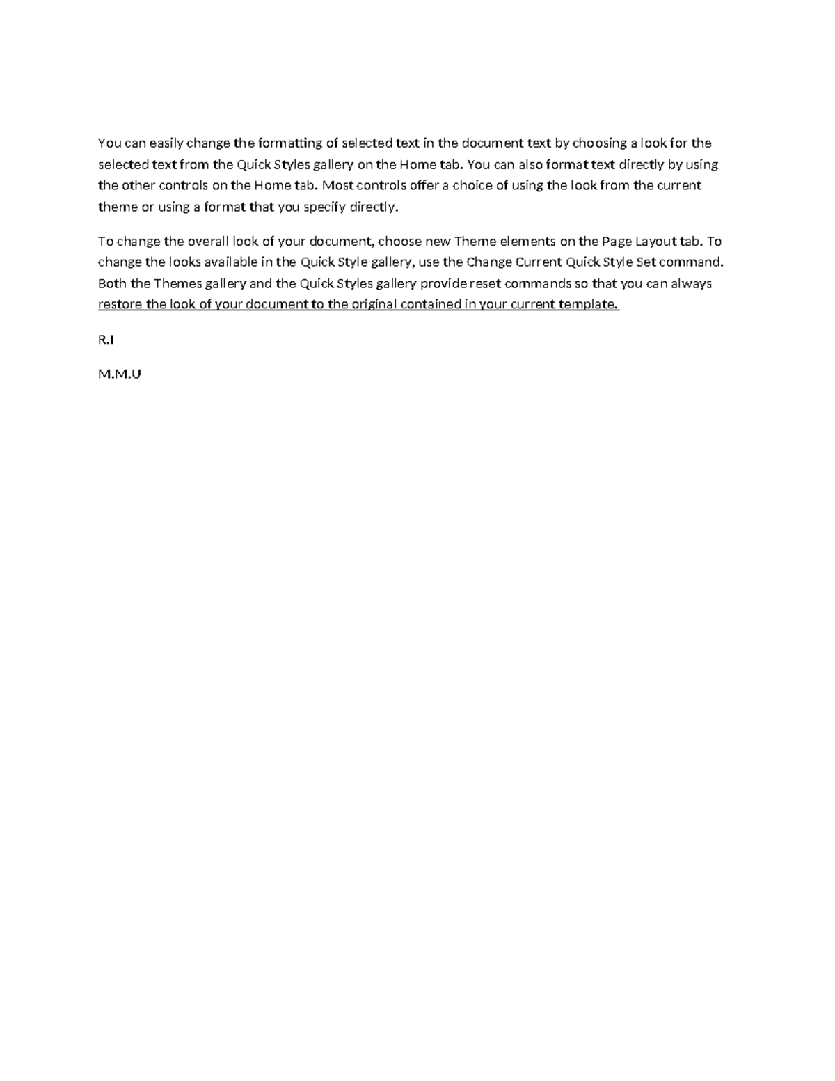 Dummy - notes - You can easily change the formatting of selected text ...