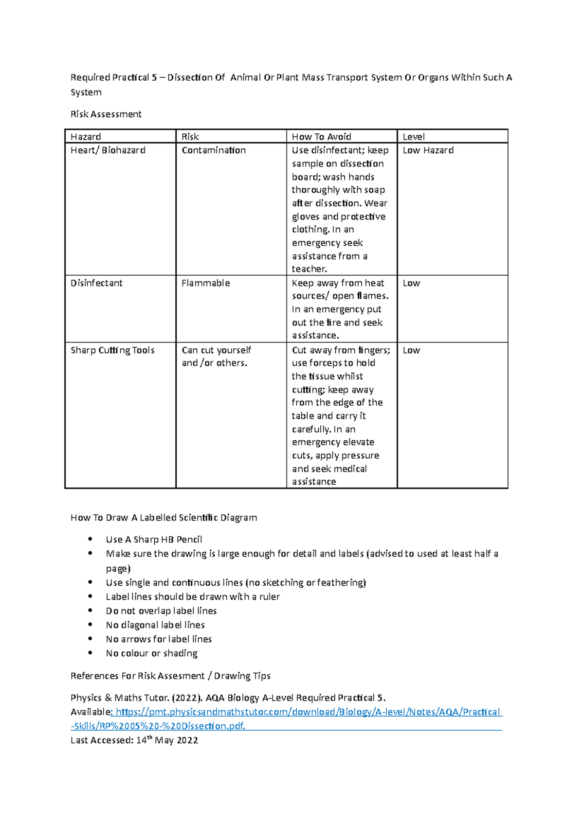 Required Practical 5 biology - Required Practical 5 – Dissection Of ...