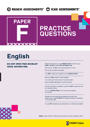 Icas year 8 persuasive - note for icas exam - PRACTICE QUESTIONS ...