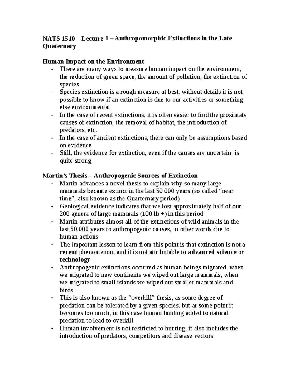 Lecture 1 - Martin - NATS 1510 – Lecture 1 – Anthropomorphic ...