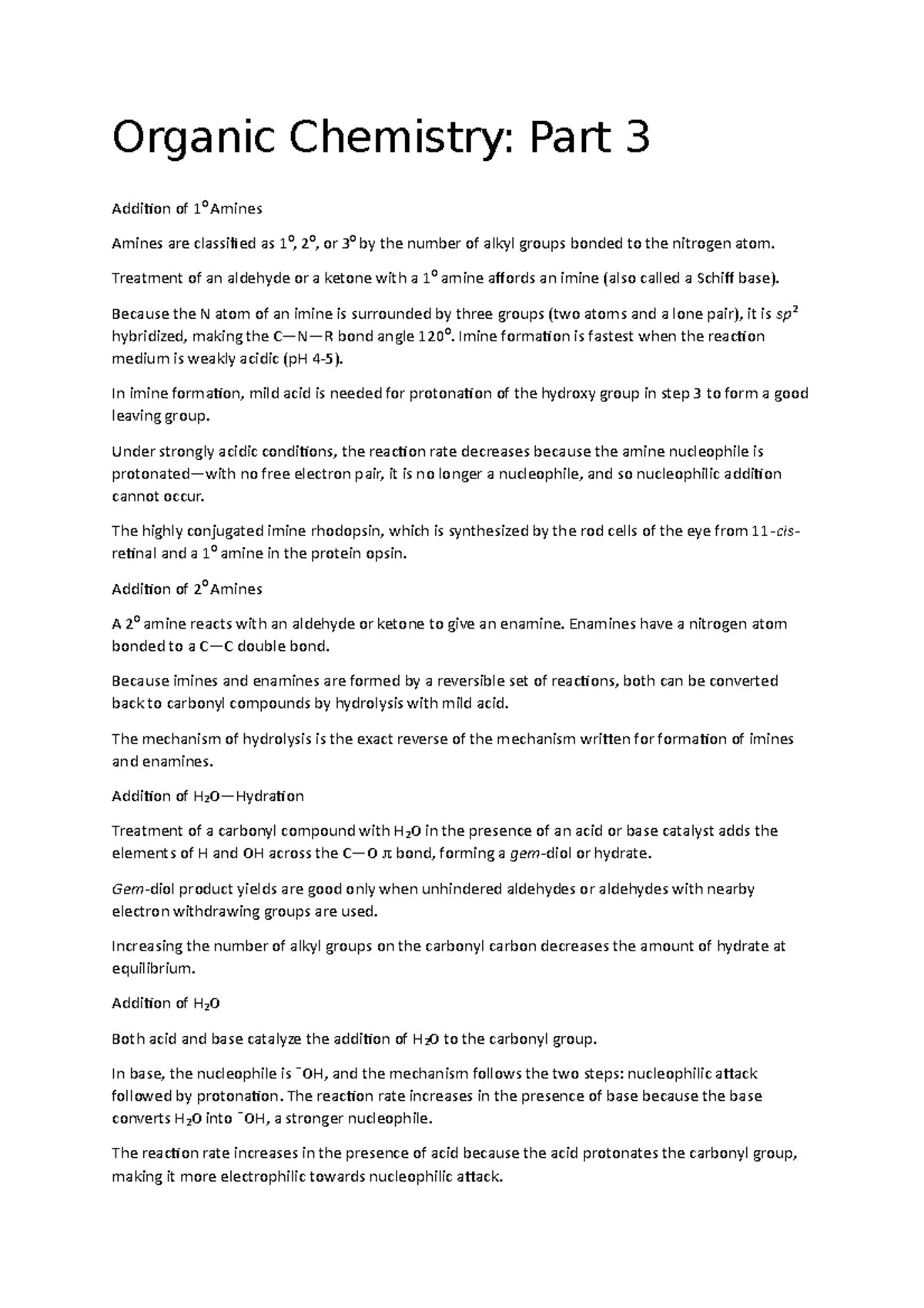 Organic Chemistry pt 3 - Aldehydes and Ketones Part 3 - Organic ...