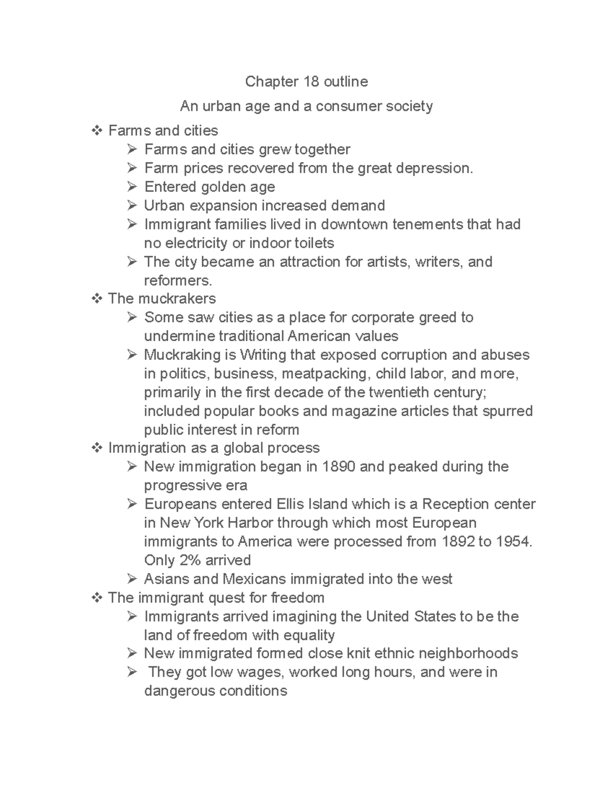 Chapter 18 outline - Chapter 18 outline An urban age and a consumer ...