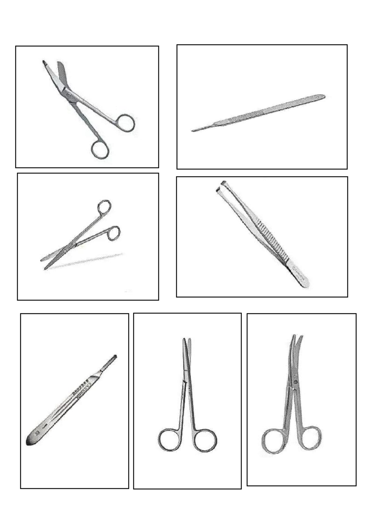 Instruments - common surgical instrument - Nursing 1 - B' B' - Studocu