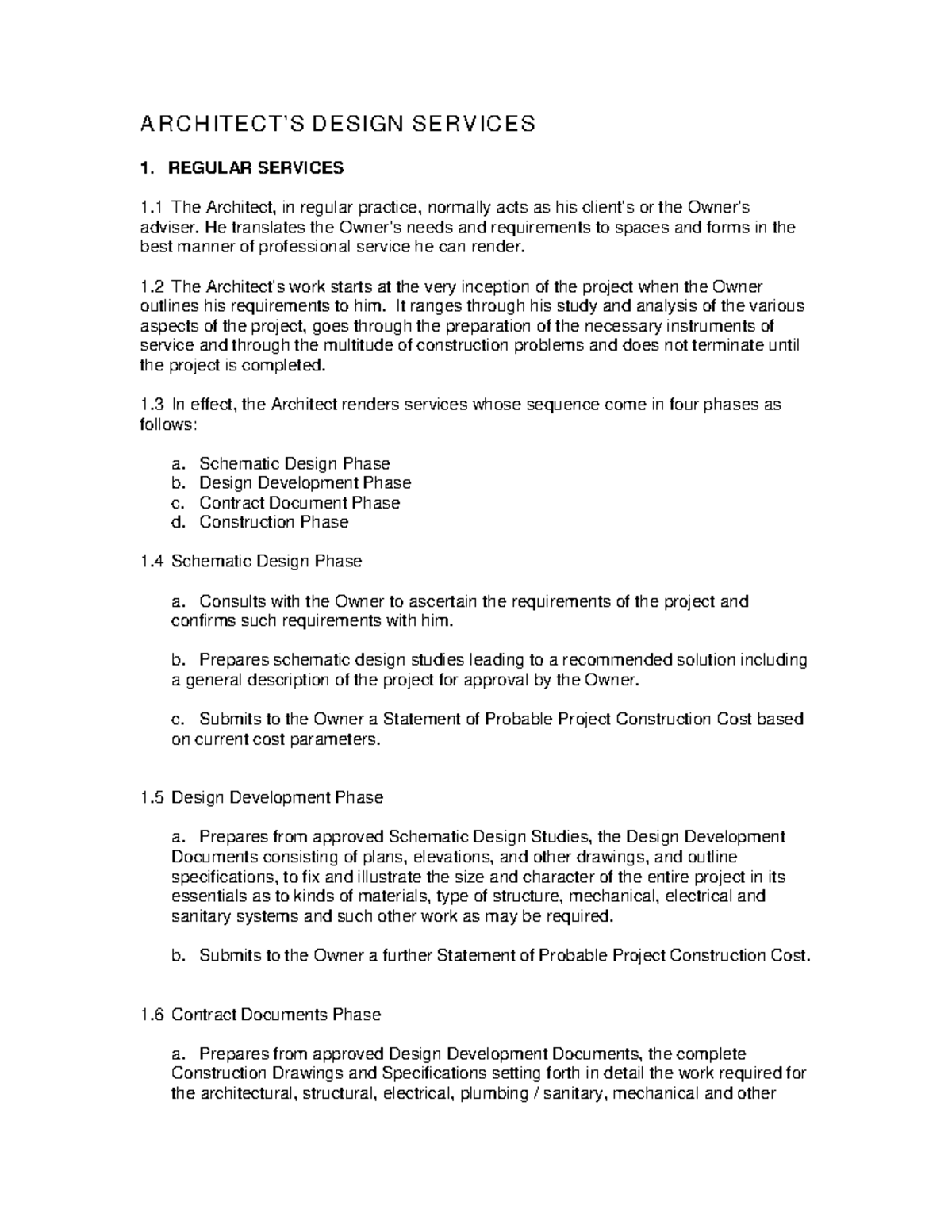 Arch-Design-Services-202 - AR CH IT E CT ’S D E S IGN S E R VICE S 1 ...