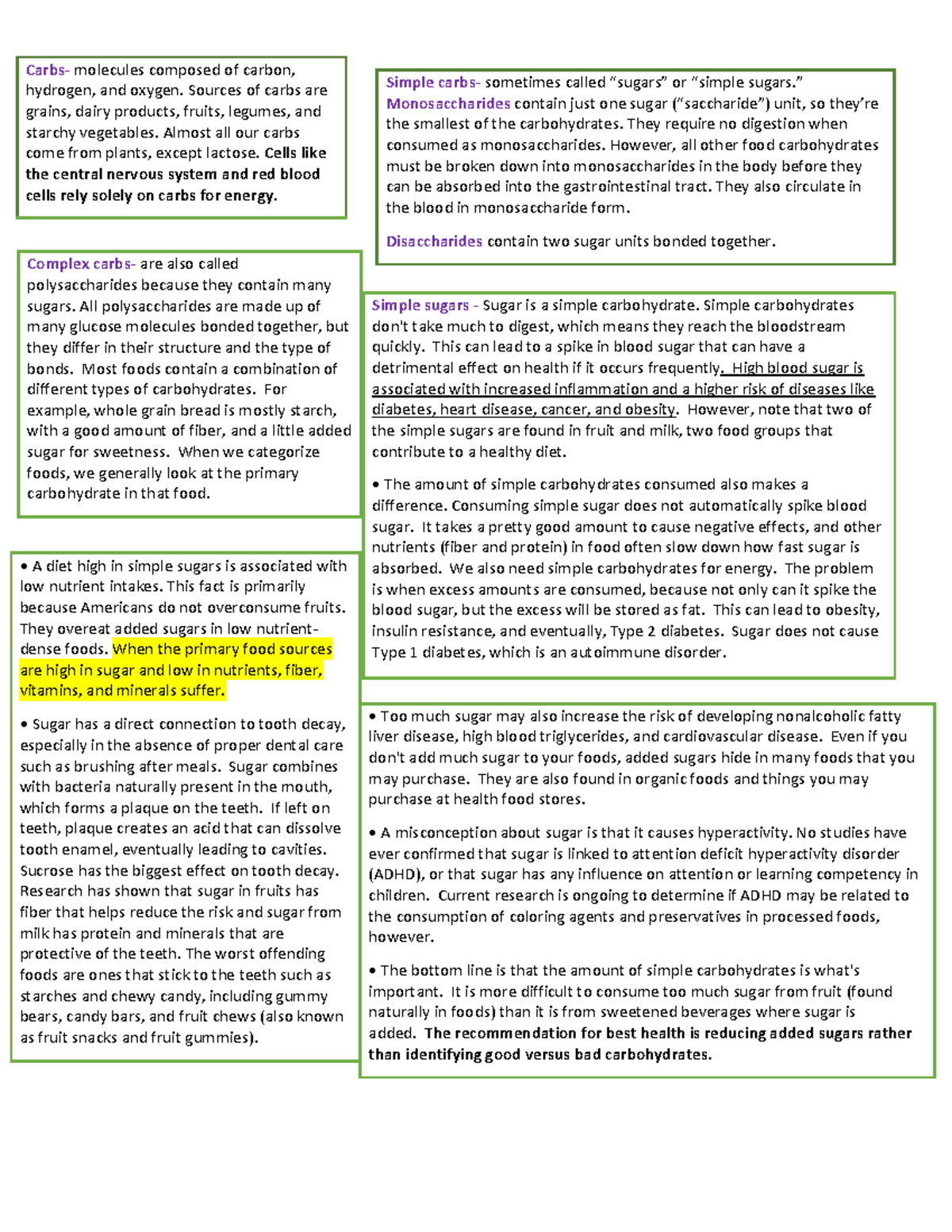 HUN2202-carbs - test 1Test 1 study guide test grade- 94/100 - HUN 2202 ...