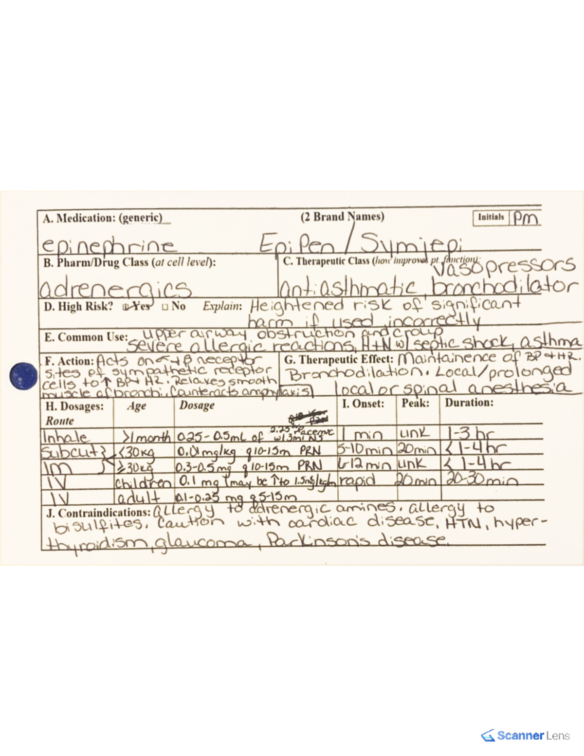 Week 2 drug cards - Medication card - NURS 2927 - Studocu