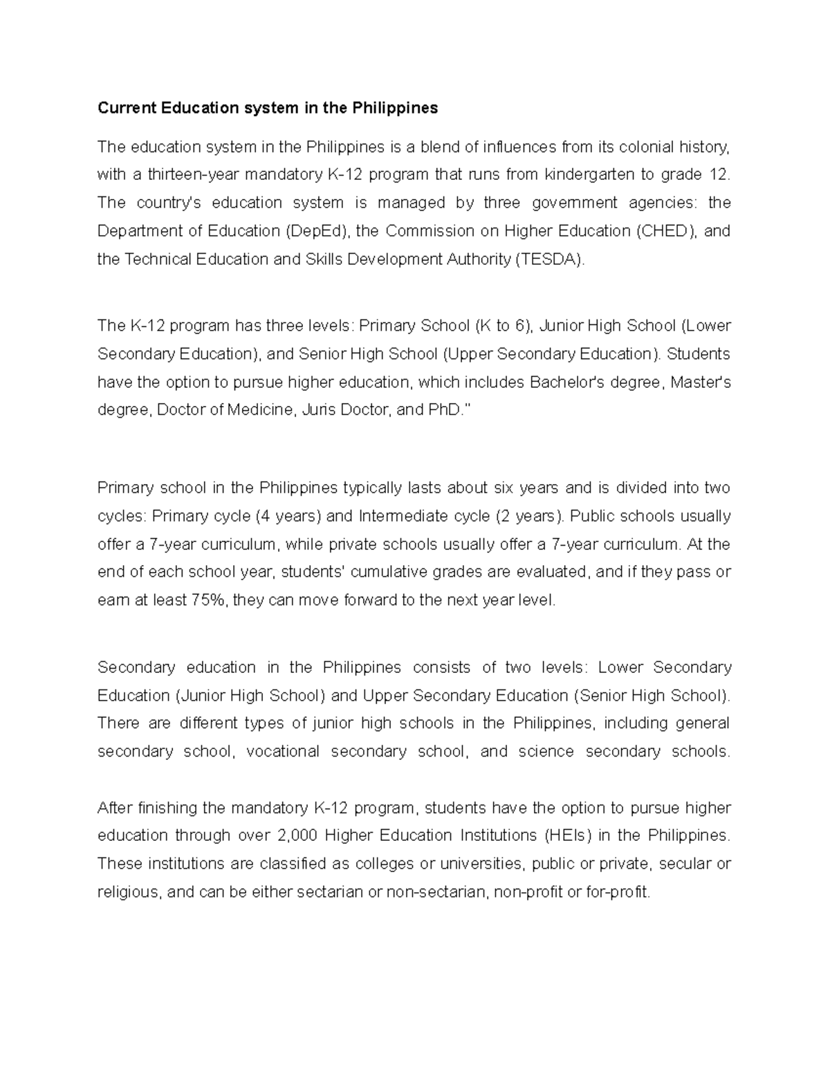 Current-Education-system-in-the-Philippines-and-India - Current ...