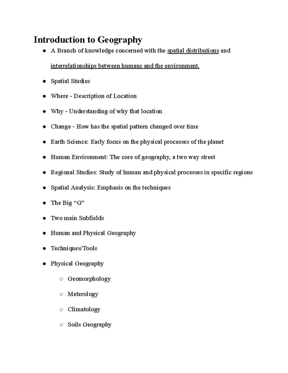 Cultural Geography - Introduction to Geography A Branch of knowledge ...