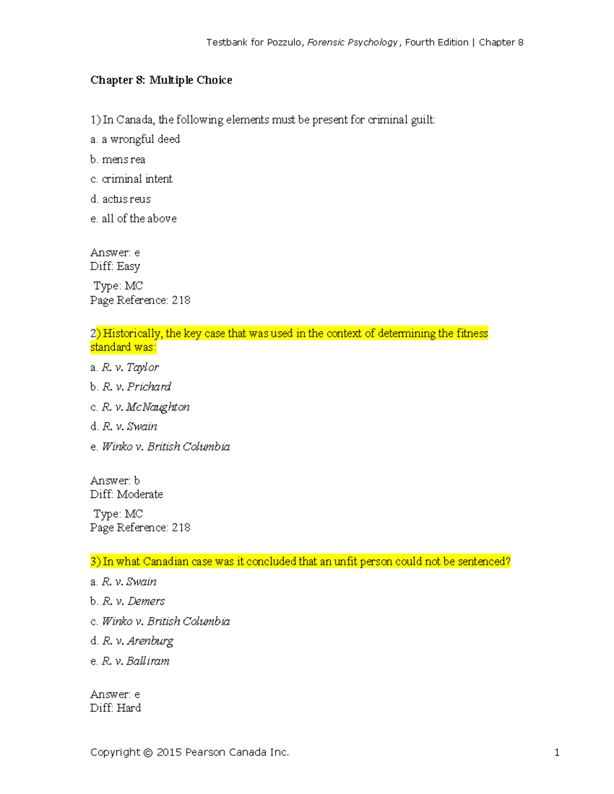 Chapter-8 - test material - Chapter 8: Multiple Choice In Canada, the ...