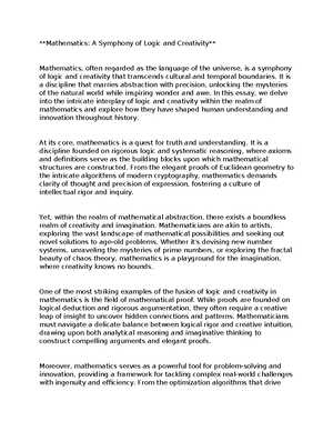 Math-04 - The Evolutionary Odyssey of Mathematics: A Journey of Human ...